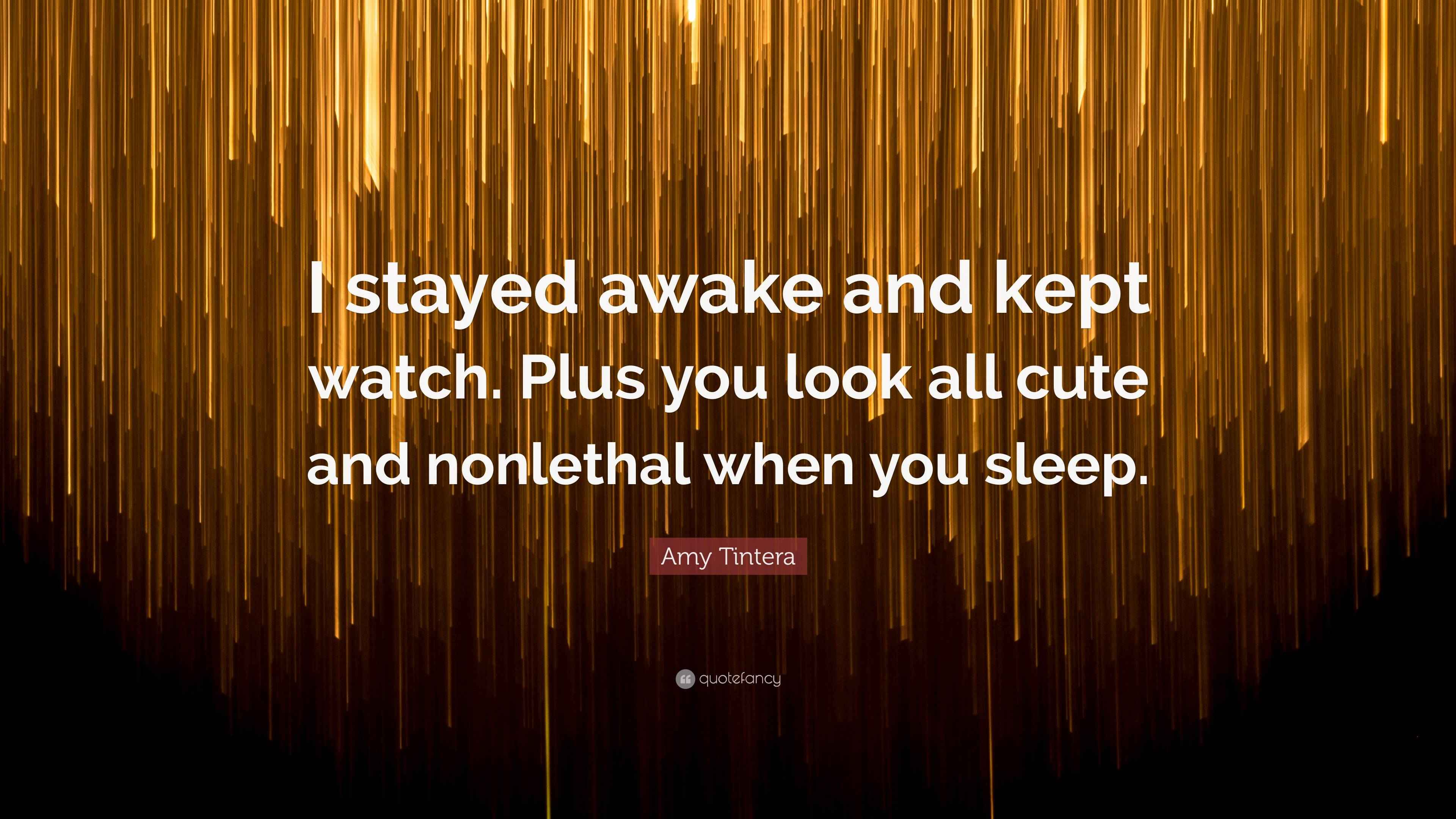 Amy Tintera Quote: “I stayed awake and kept watch. Plus you look all ...