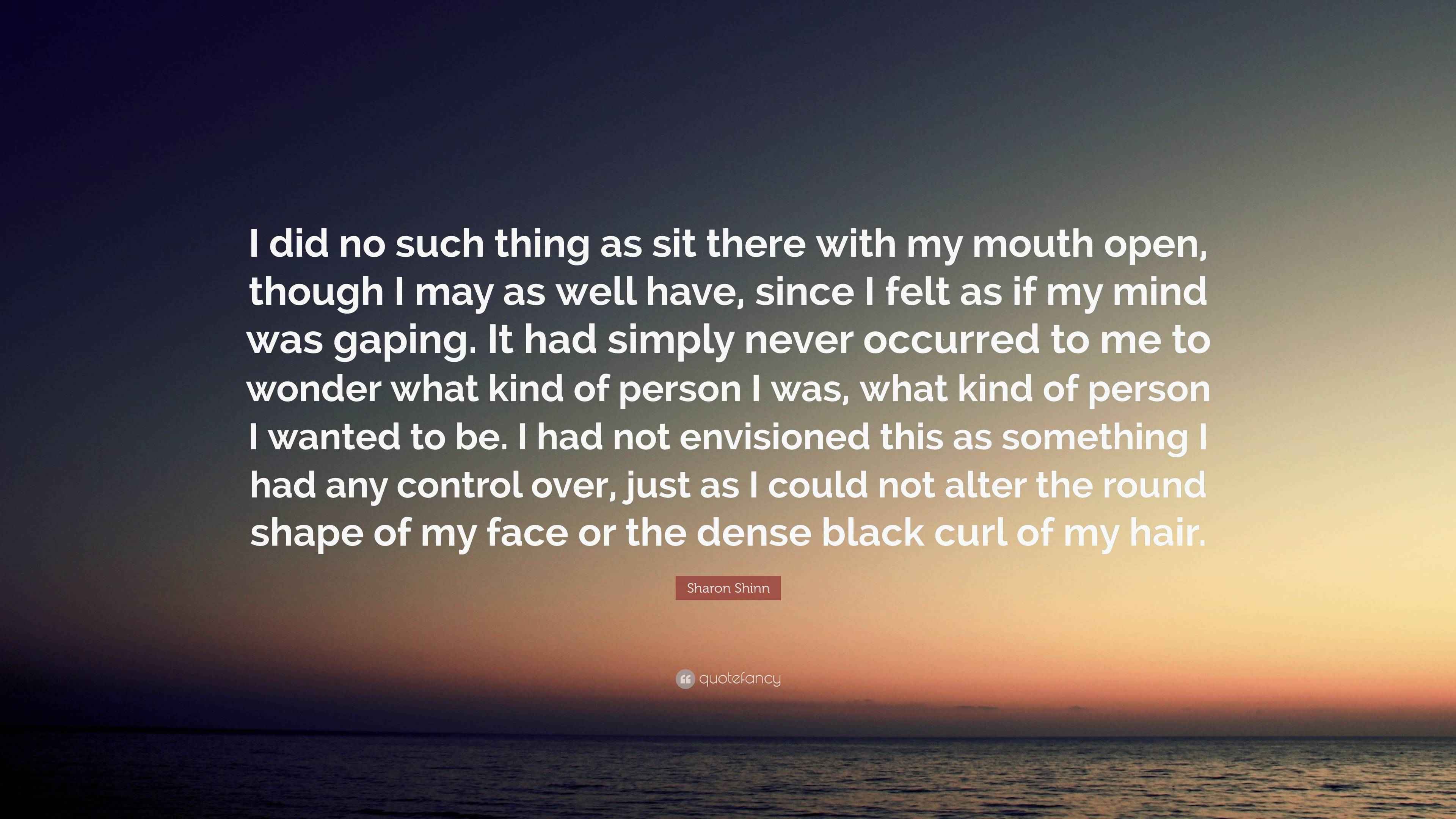 Sharon Shinn Quote: “I did no such thing as sit there with my mouth ...