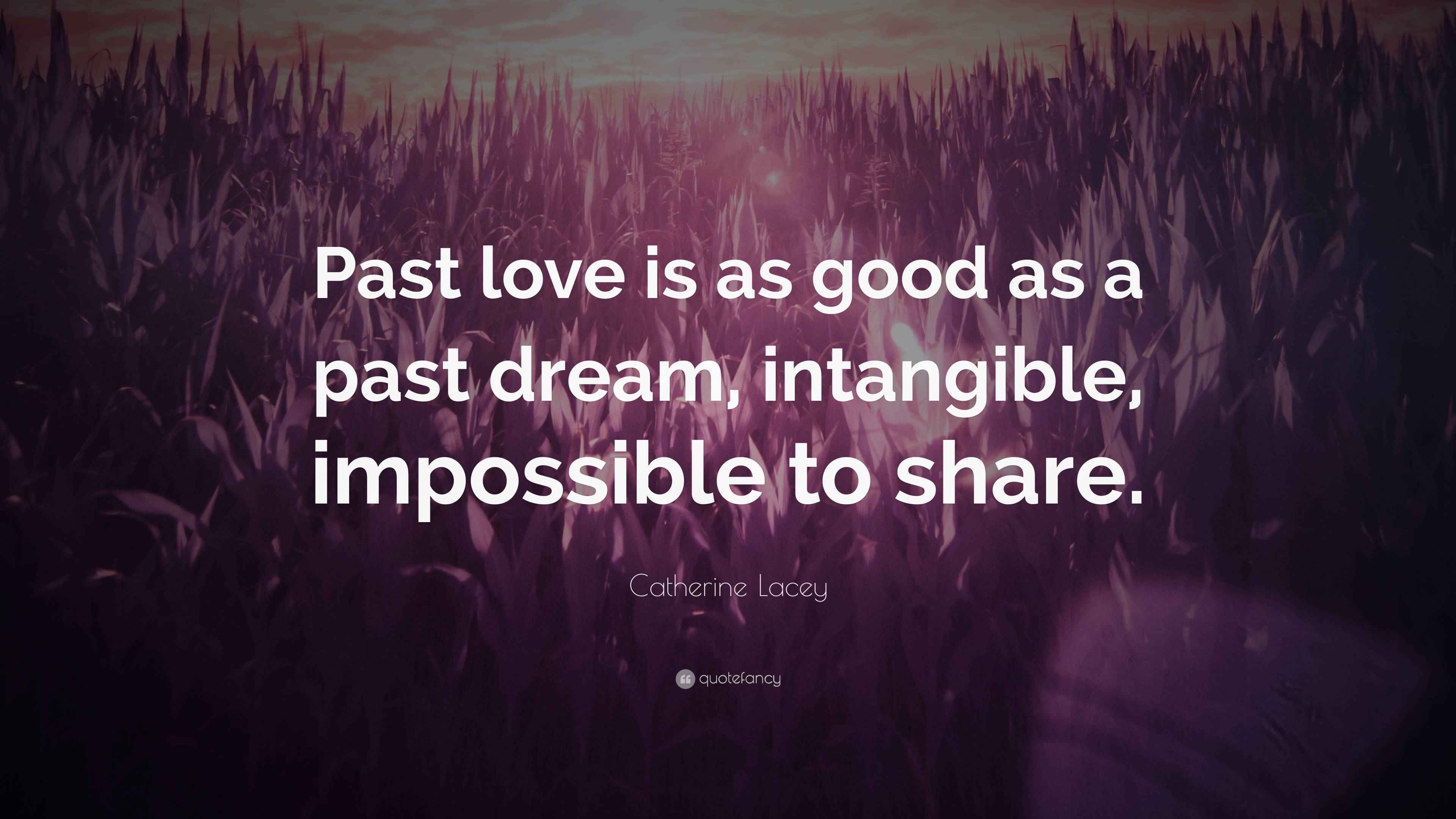 Catherine Lacey Quote: “Past love is as good as a past dream ...