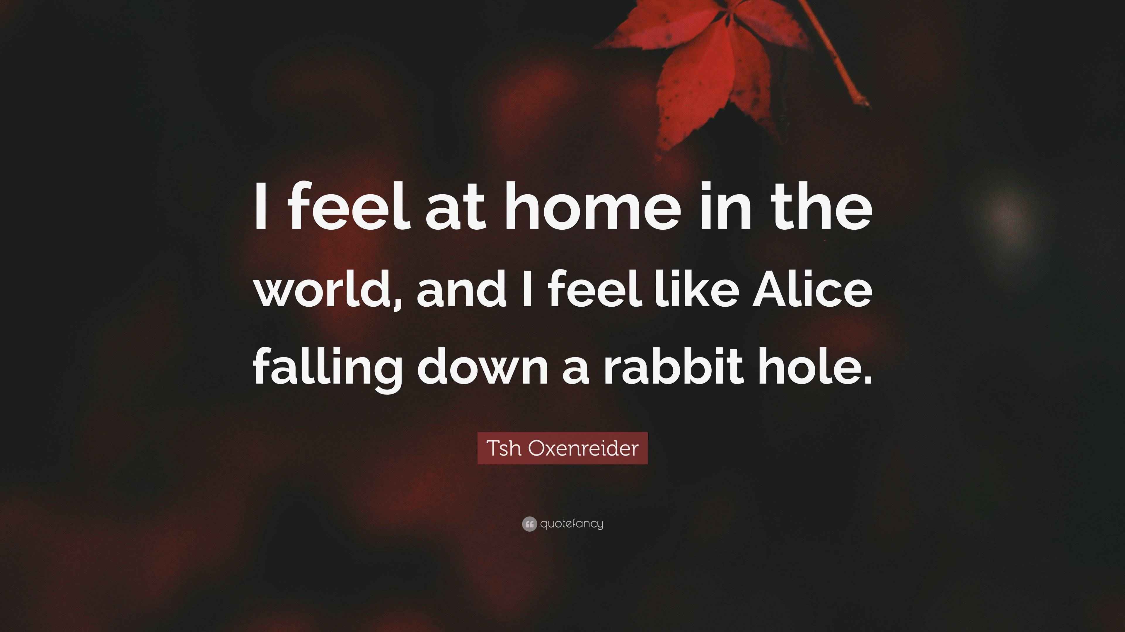 Tsh Oxenreider Quote: “I feel at home in the world, and I feel like ...