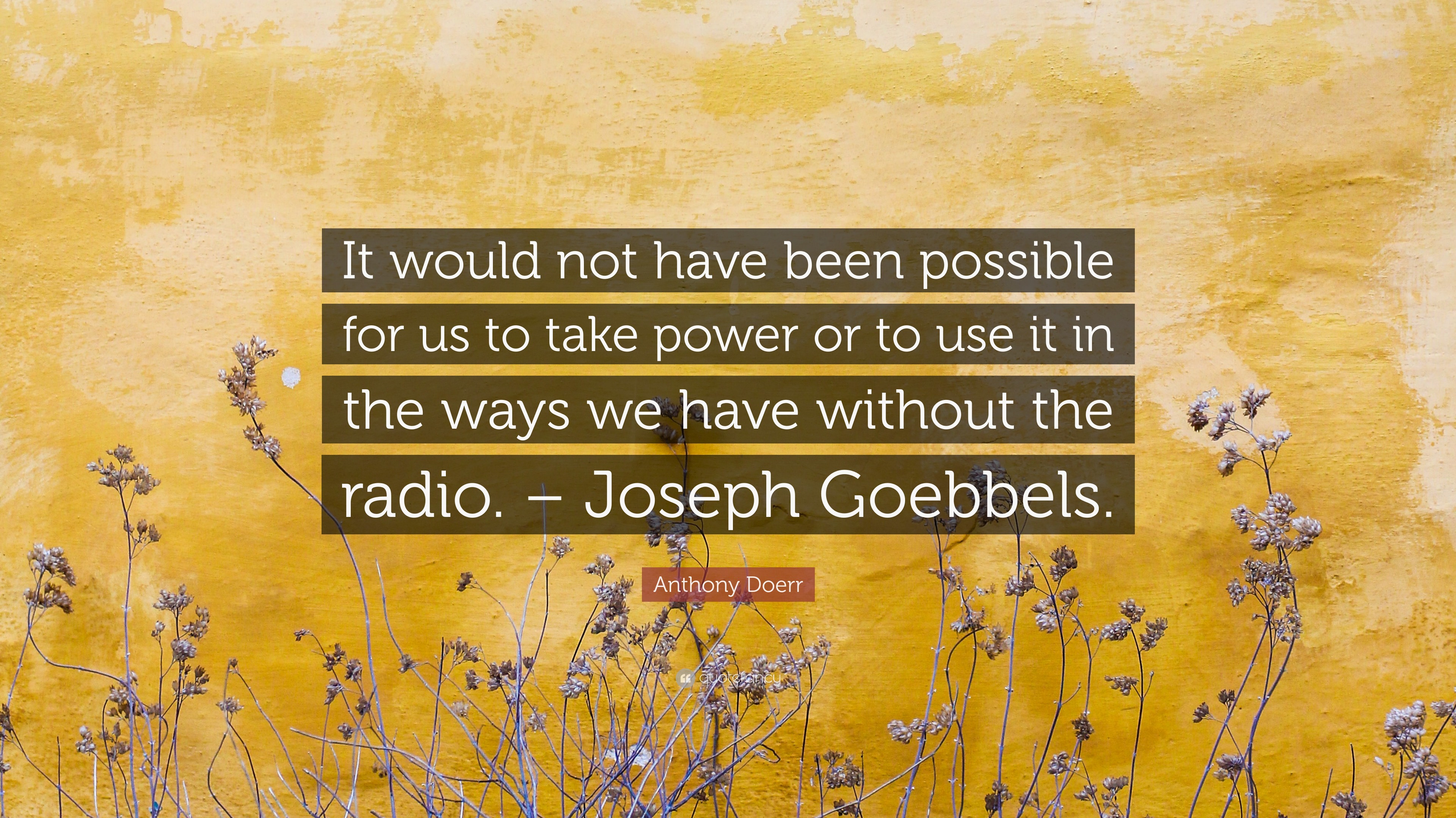 Anthony Doerr Quote It Would Not Have Been Possible For Us To Take Anthony Doerr Quote It Would Not Have Been Possible For Us To Take