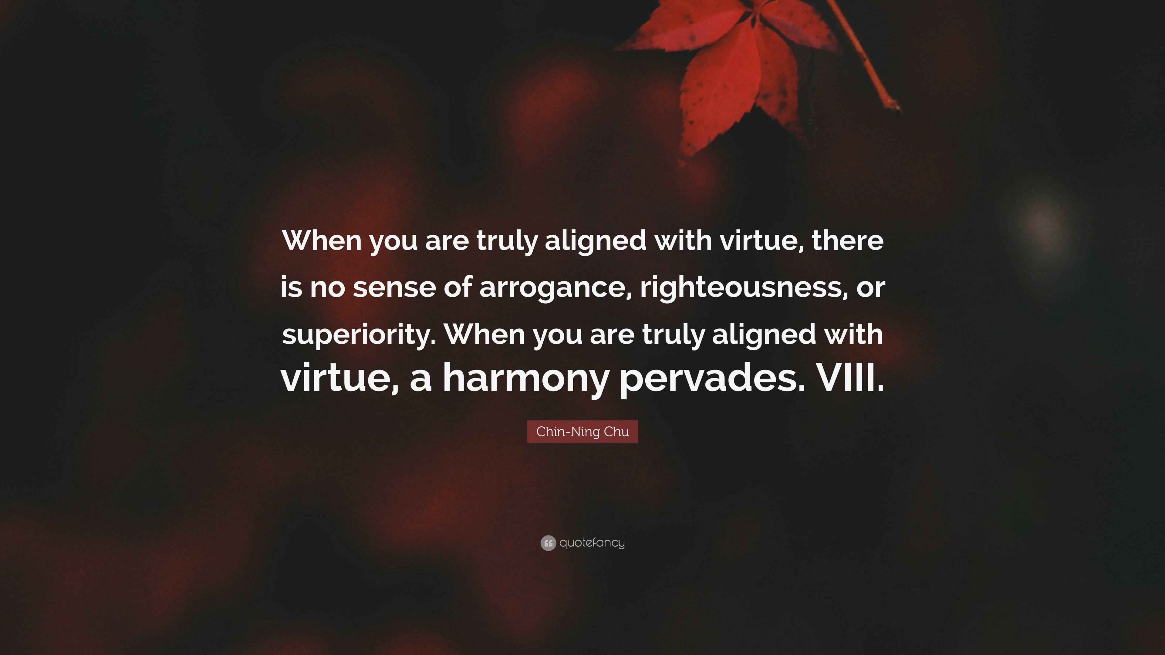 Chin-Ning Chu Quote: “When you are truly aligned with virtue, there is ...