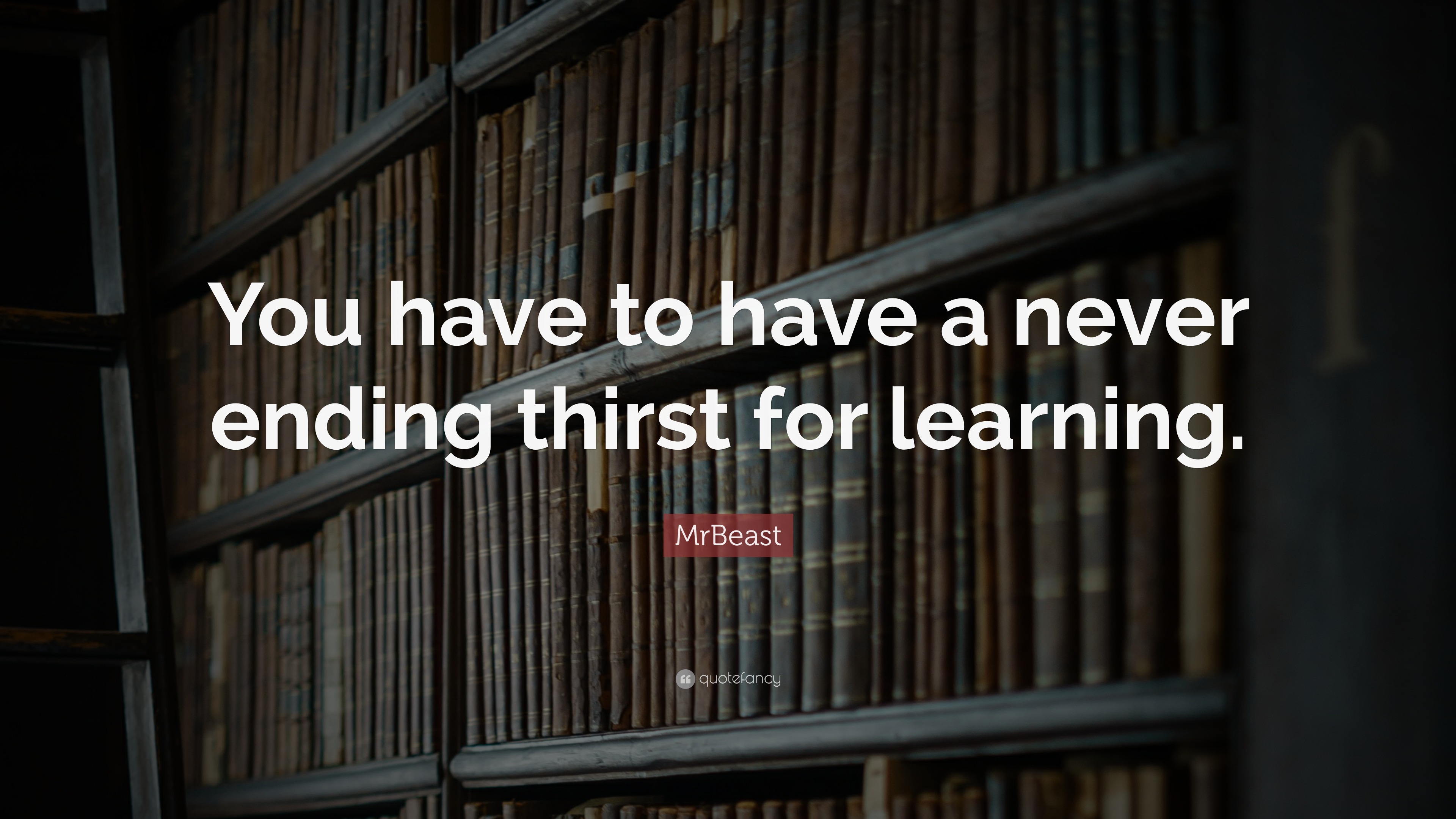 MrBeast Quote: “You have to have a never ending thirst for learning.”