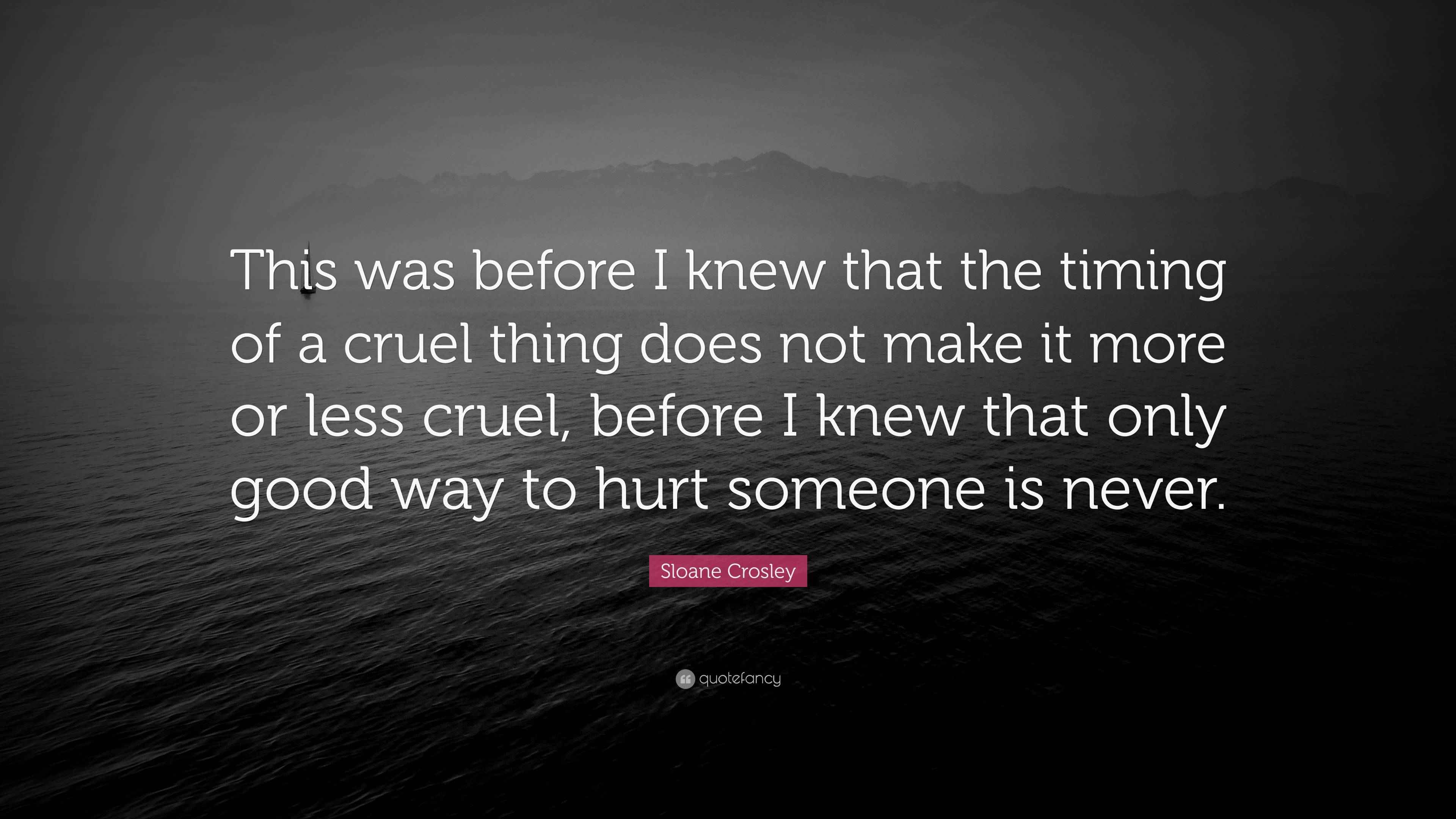 Sloane Crosley Quote: “This was before I knew that the timing of a ...