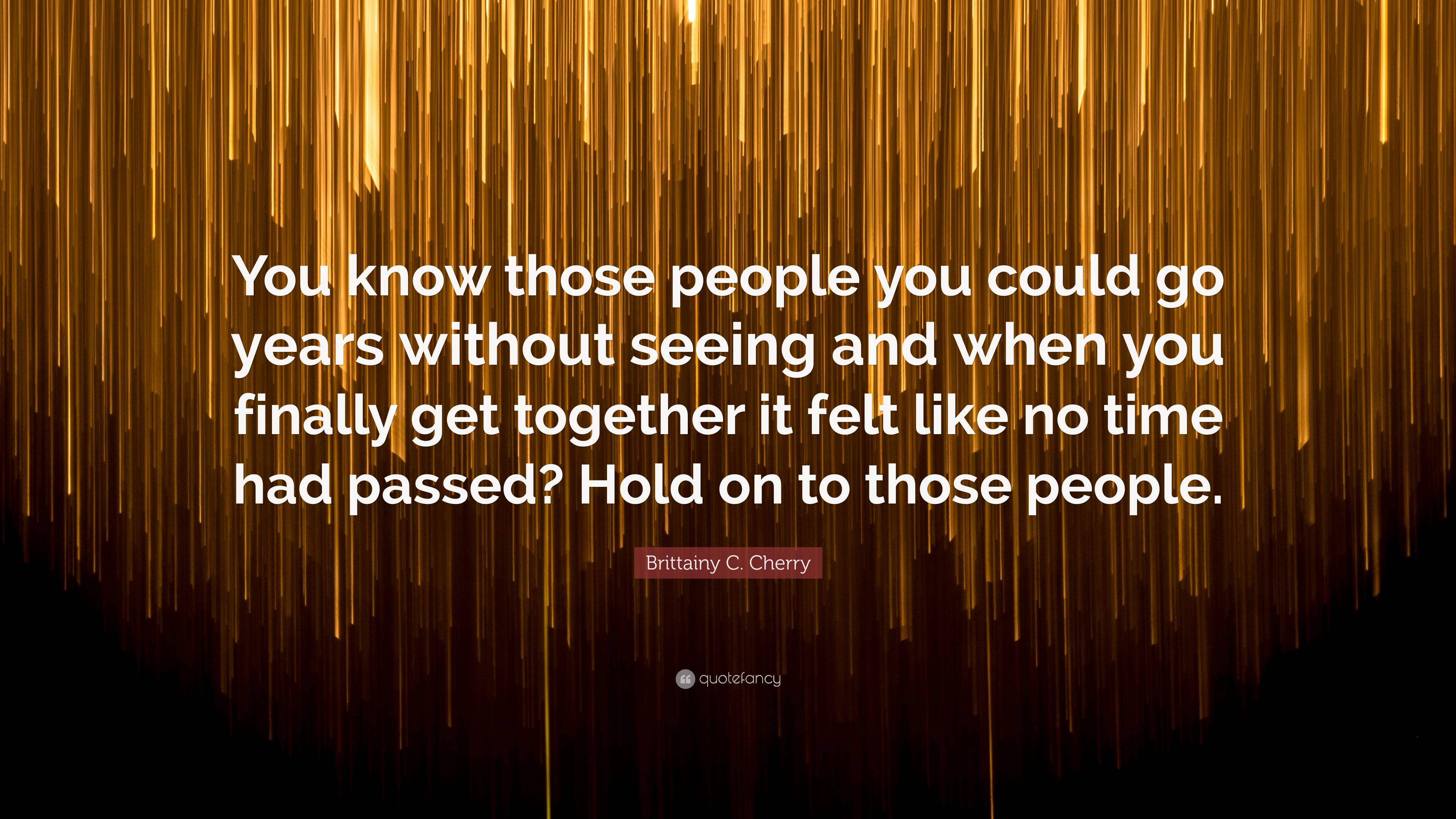 Brittainy C. Cherry Quote: “You know those people you could go years ...