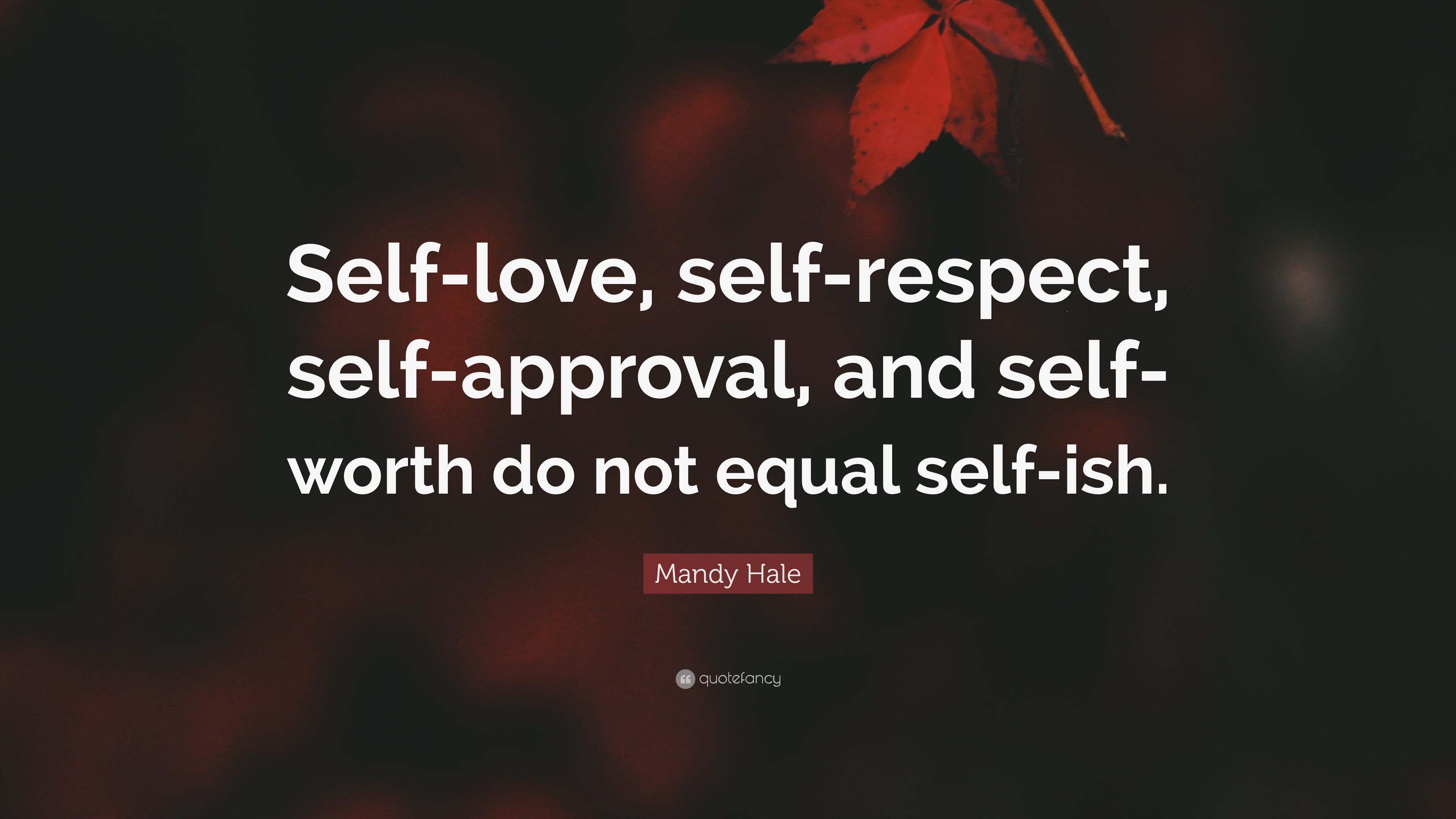 Mandy Hale Quote: “Self-love, self-respect, self-approval, and self ...