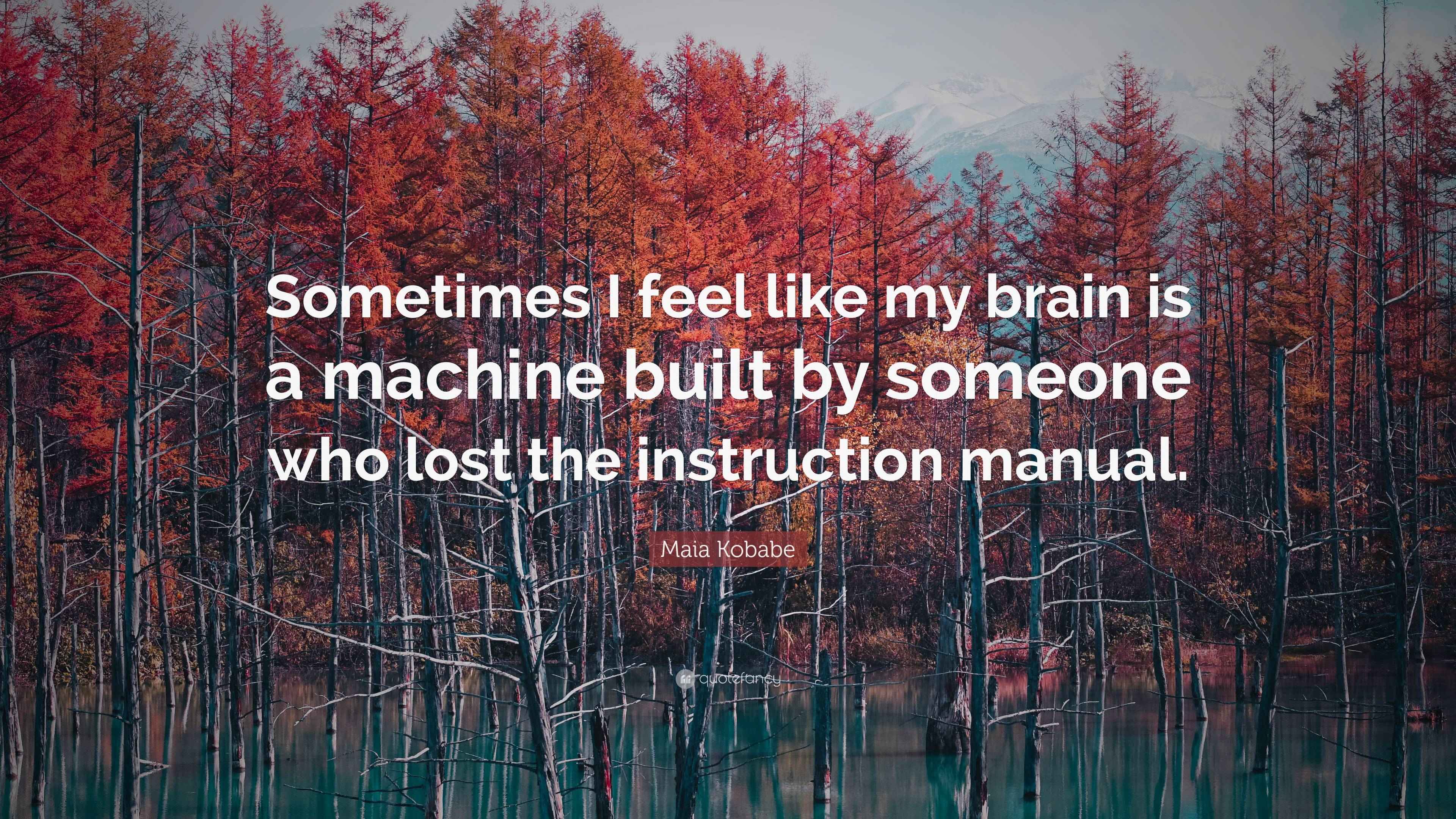 Maia Kobabe Quote: “Sometimes I feel like my brain is a machine built ...