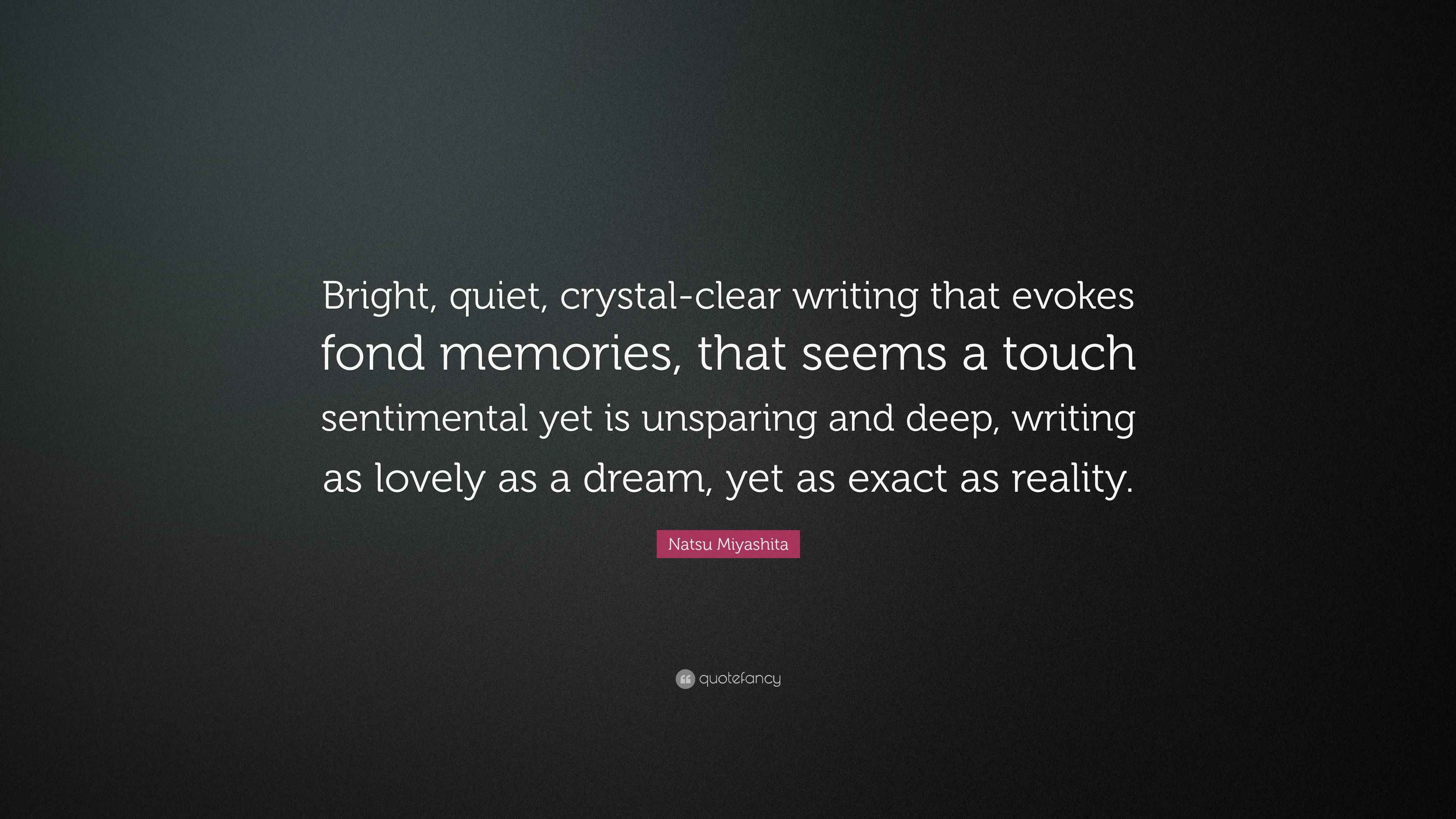 Natsu Miyashita Quote: “Bright, quiet, crystal-clear writing that ...