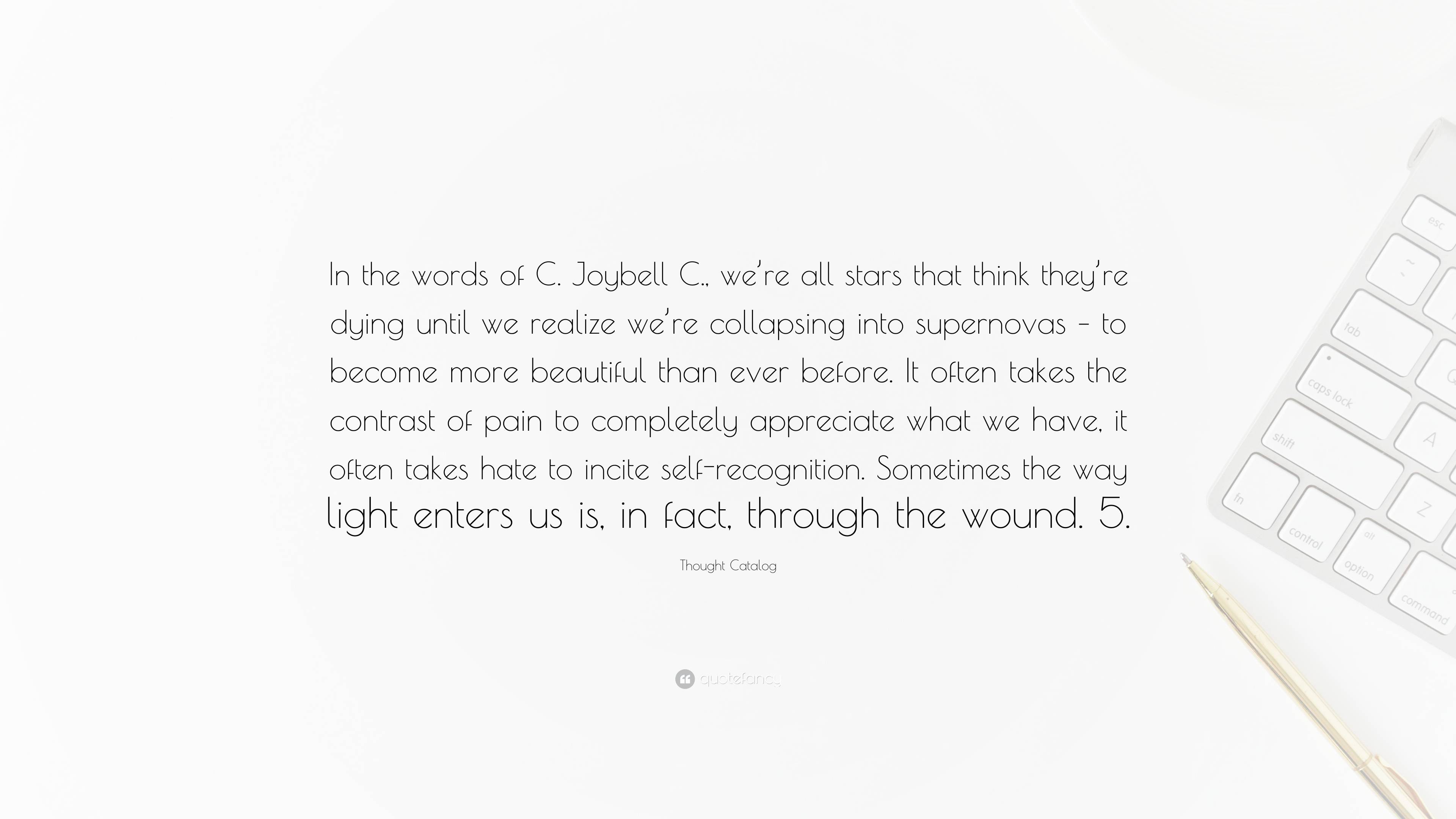 Thought Catalog Quote: “In the words of C. Joybell C., we’re all stars ...