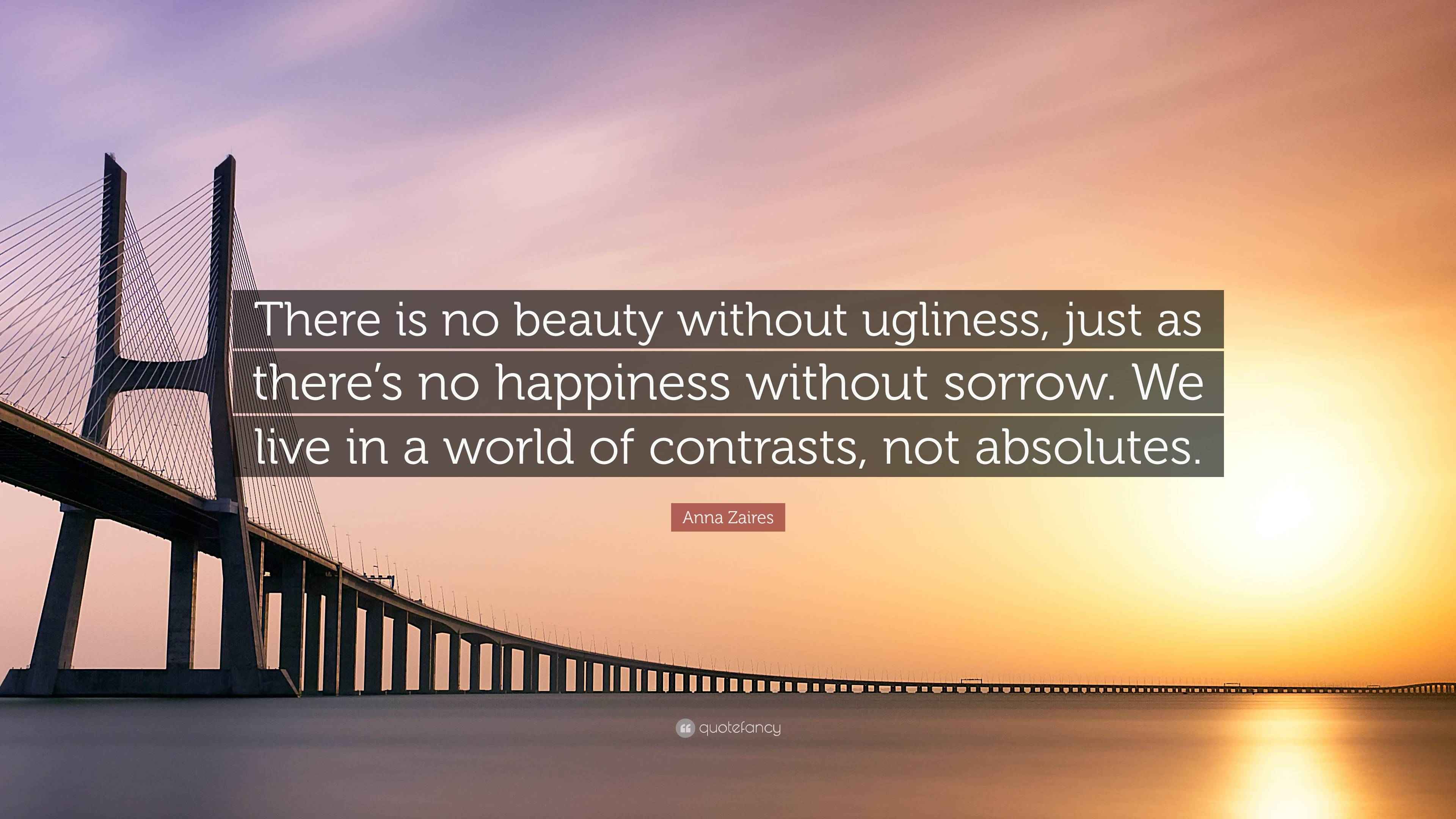 Anna Zaires Quote: “There is no beauty without ugliness, just as there ...