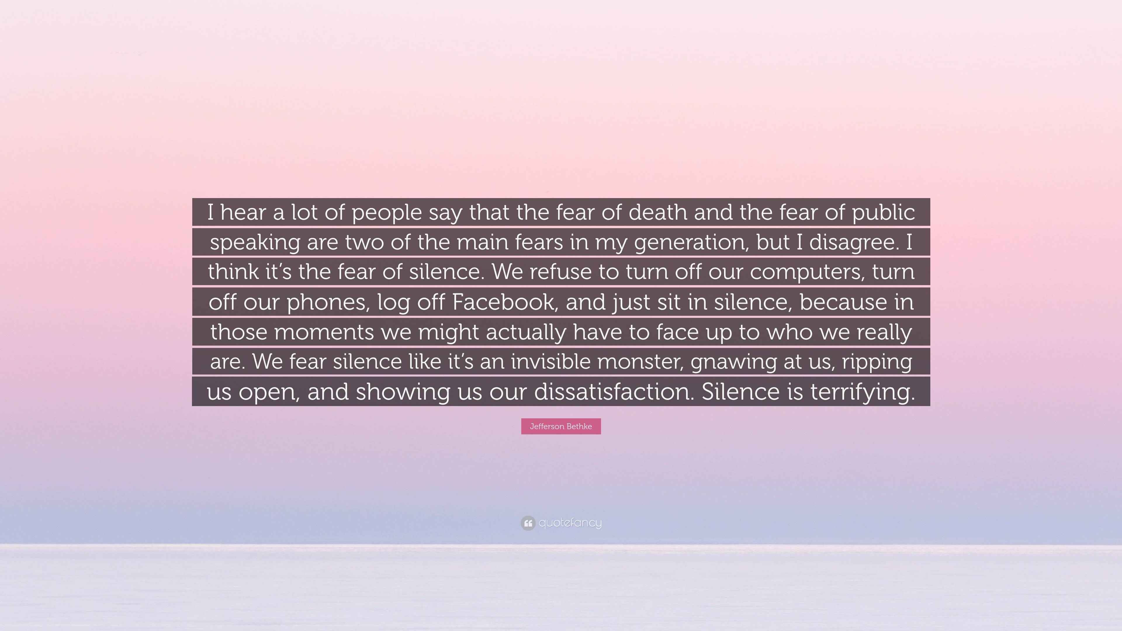 Jefferson Bethke Quote: “I hear a lot of people say that the fear of ...