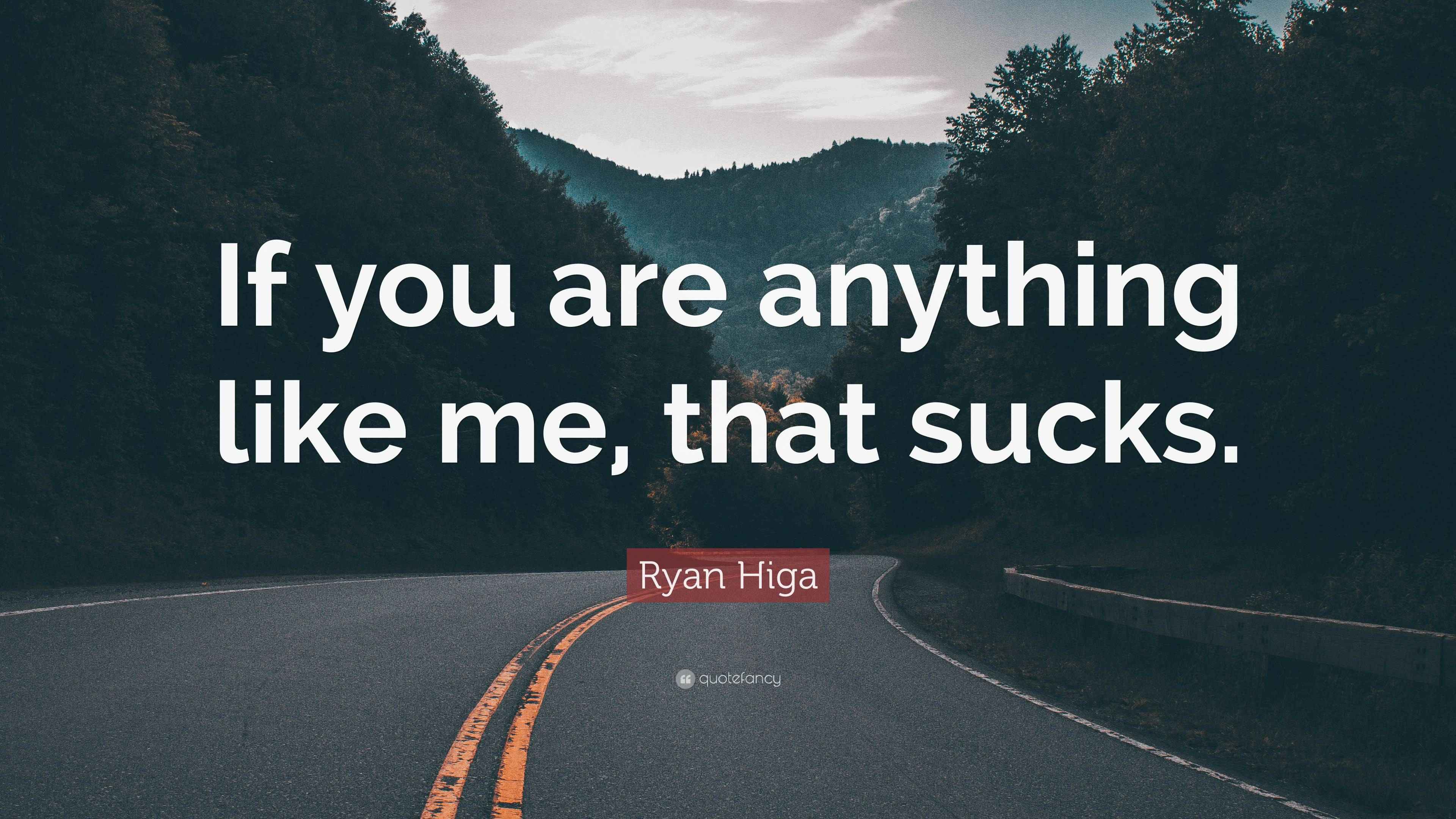 Ryan Higa Quote: “If you are anything like me, that sucks.”