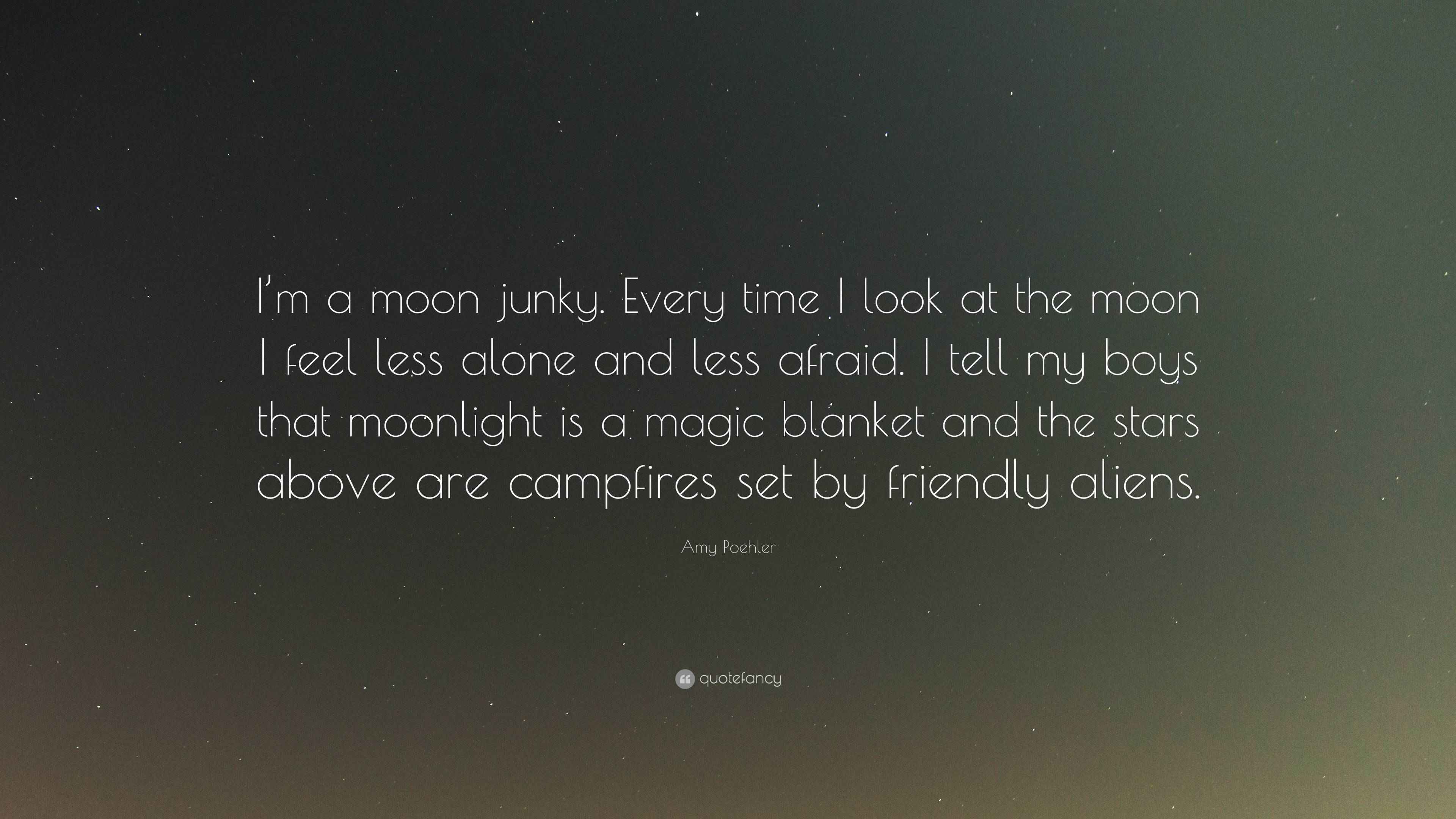 Amy Poehler Quote: “I’m a moon junky. Every time I look at the moon I ...