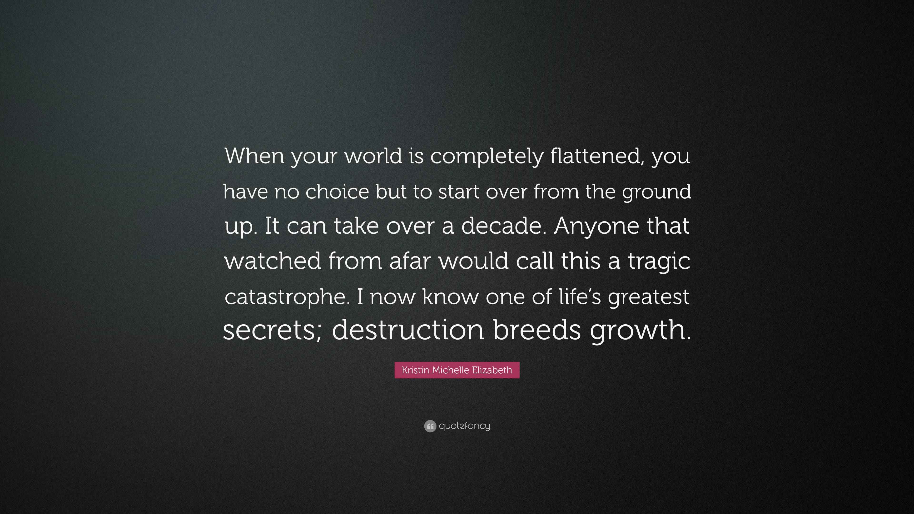 Kristin Michelle Elizabeth Quote: “When your world is completely ...