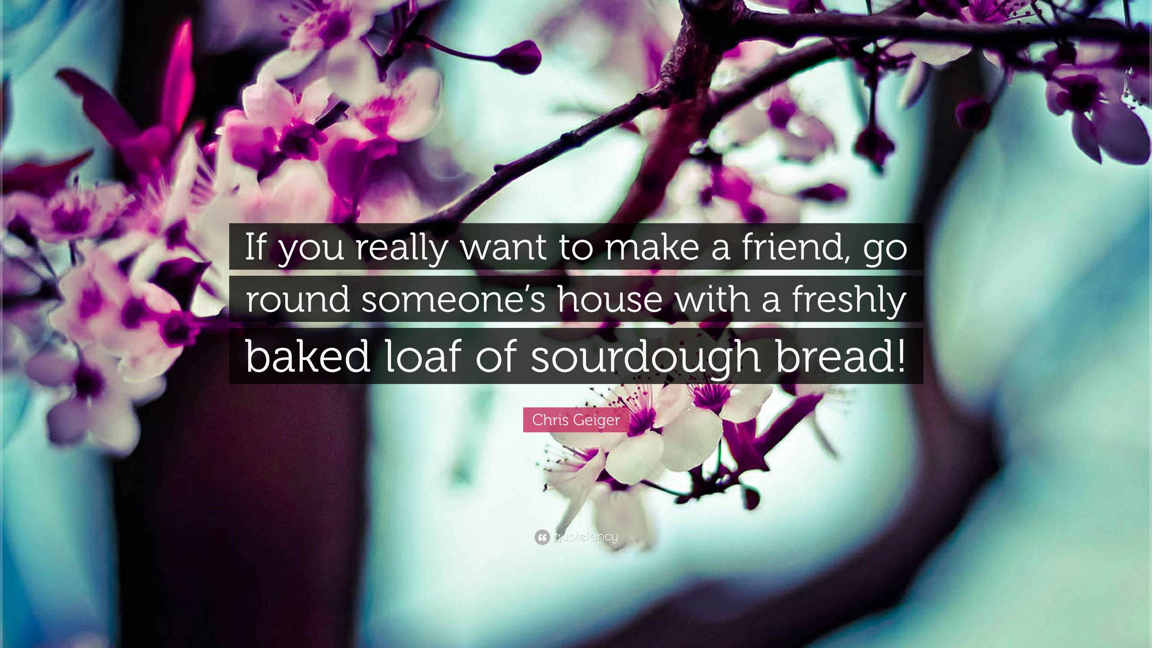 Chris Geiger Quote: “If you really want to make a friend, go round ...