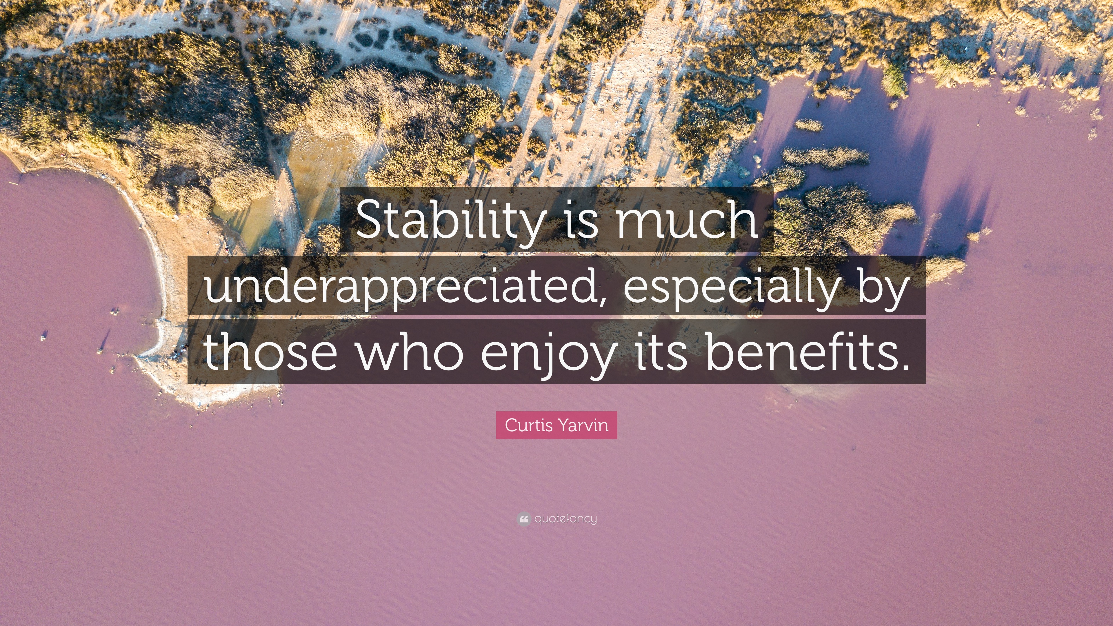 Curtis Yarvin Quote: “Stability is much underappreciated, especially by ...