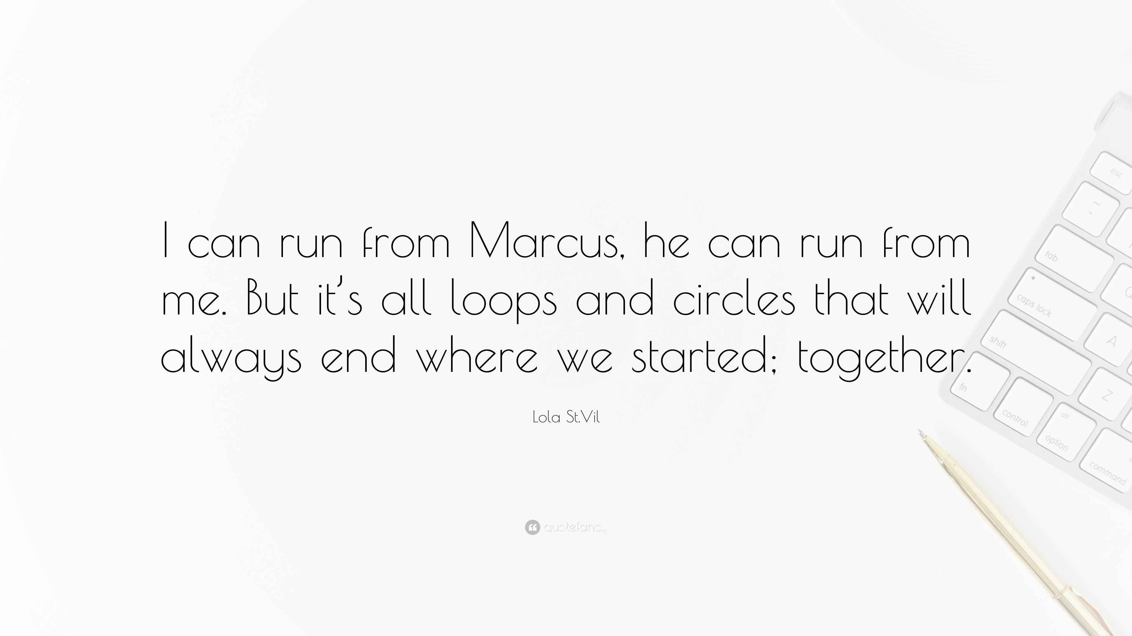 Lola St.Vil Quote: “I can run from Marcus, he can run from me. But it’s ...