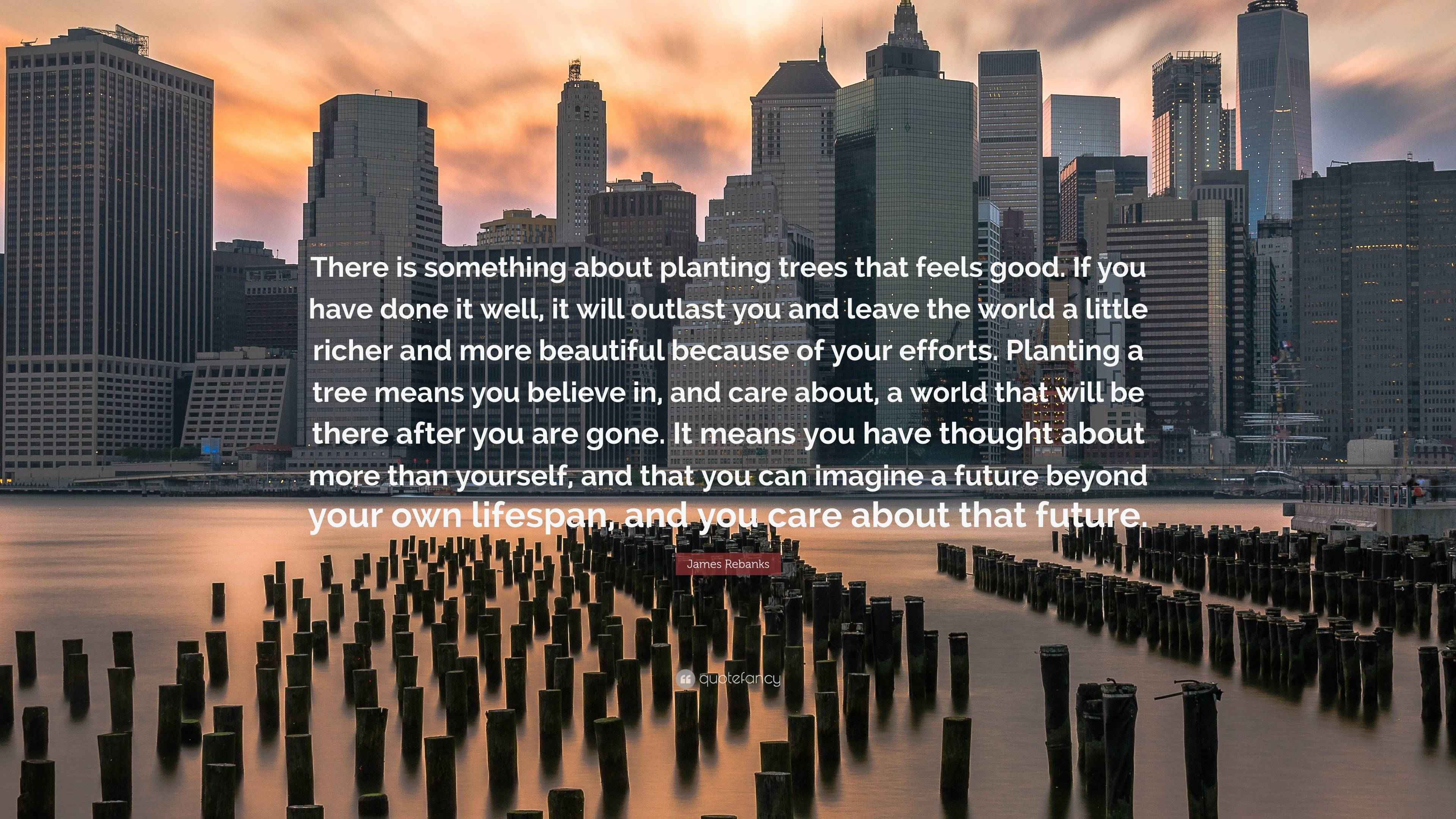 James Rebanks Quote: “There is something about planting trees that ...