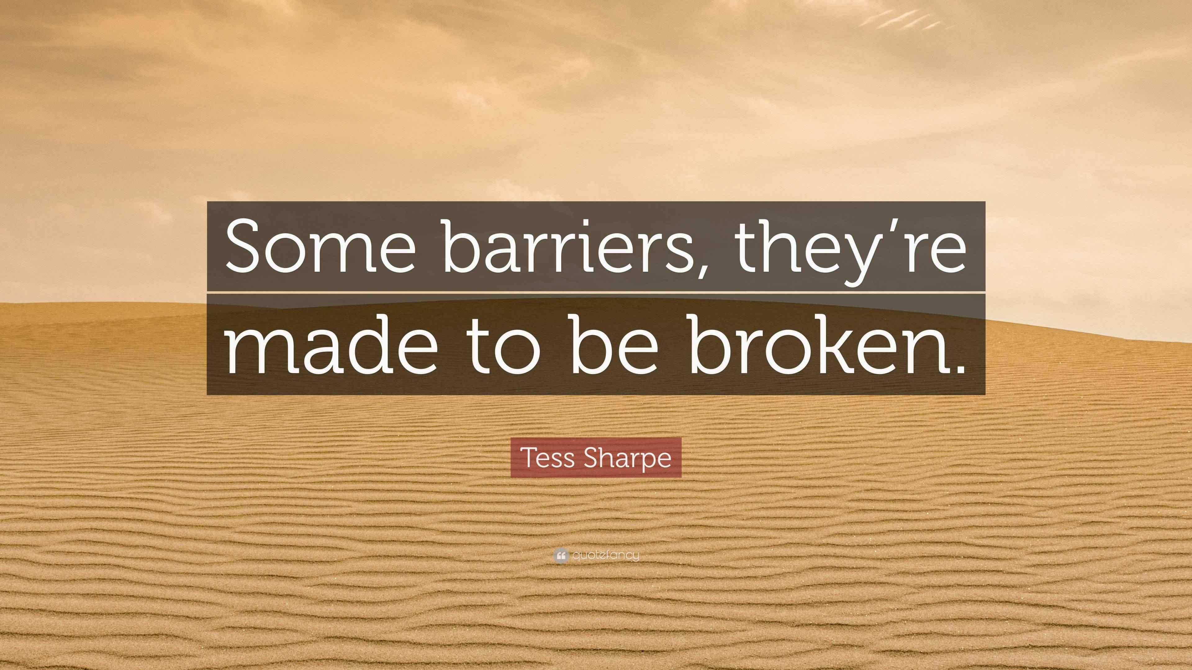 Tess Sharpe Quote: “Some barriers, they’re made to be broken.”