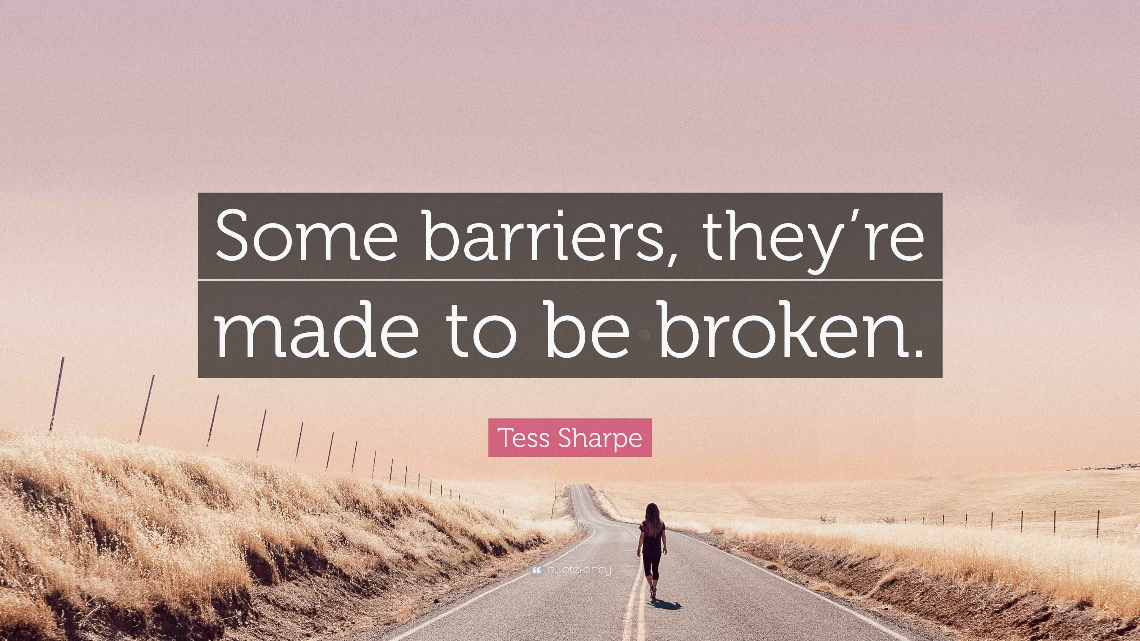 Tess Sharpe Quote: “Some barriers, they’re made to be broken.”