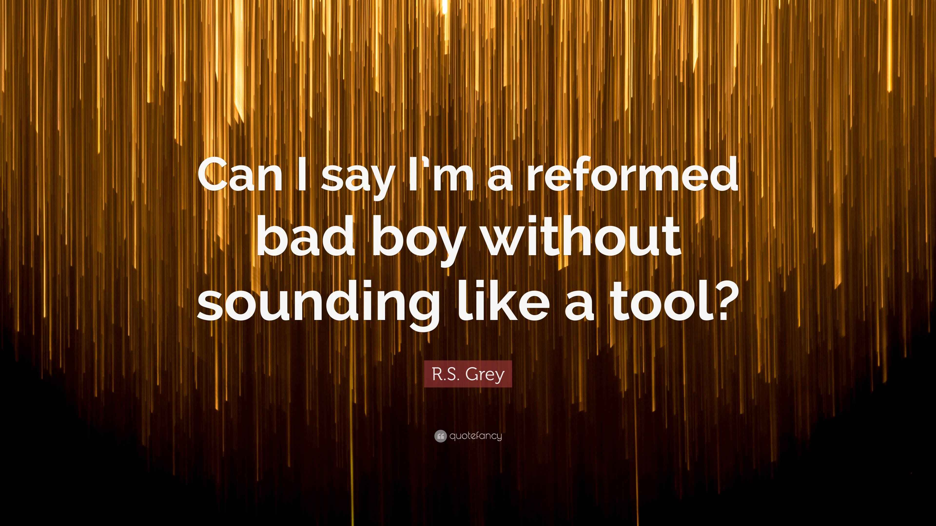 R.S. Grey Quote: “Can I say I’m a reformed bad boy without sounding ...