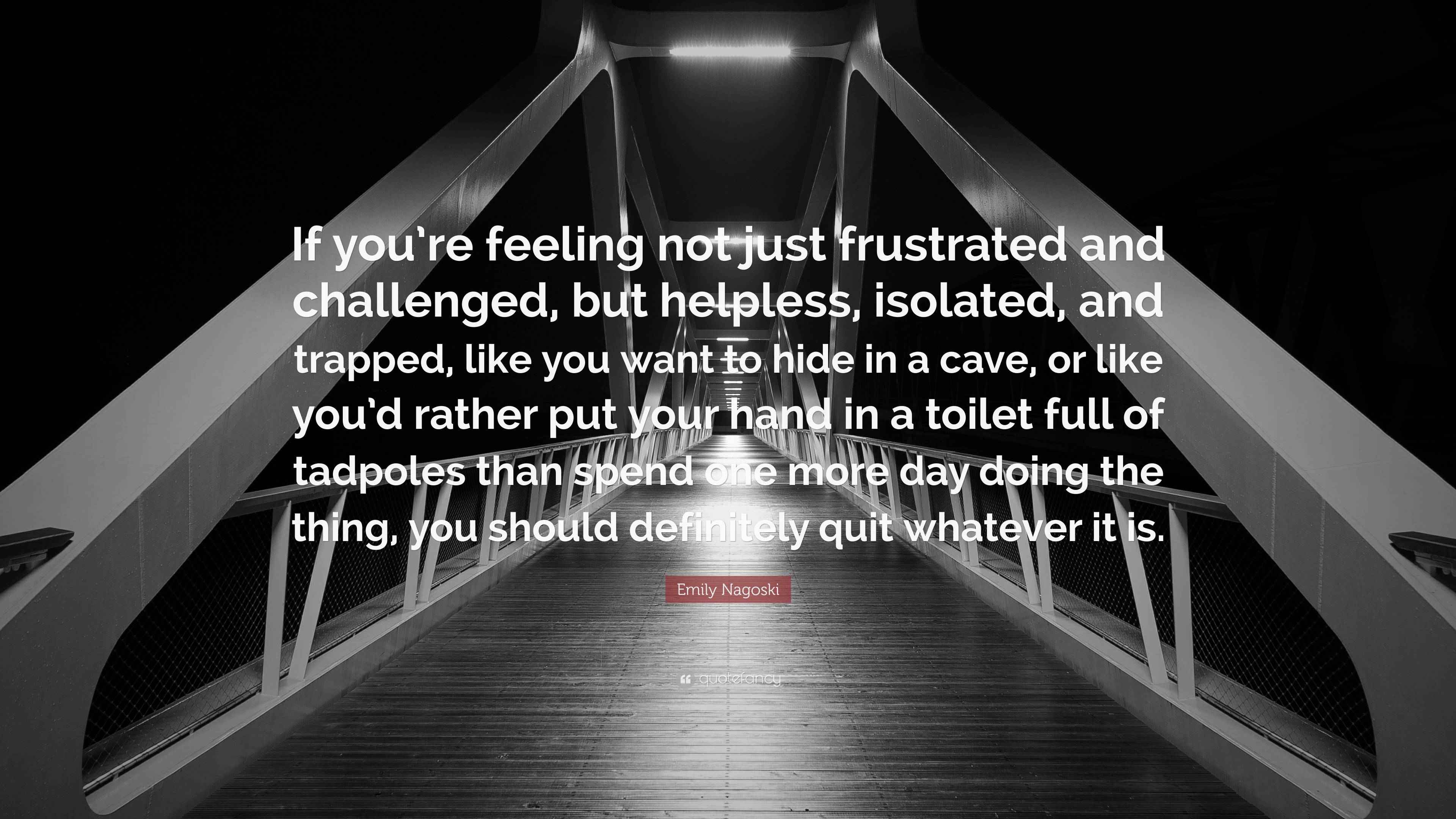 Emily Nagoski Quote: “If you’re feeling not just frustrated and ...