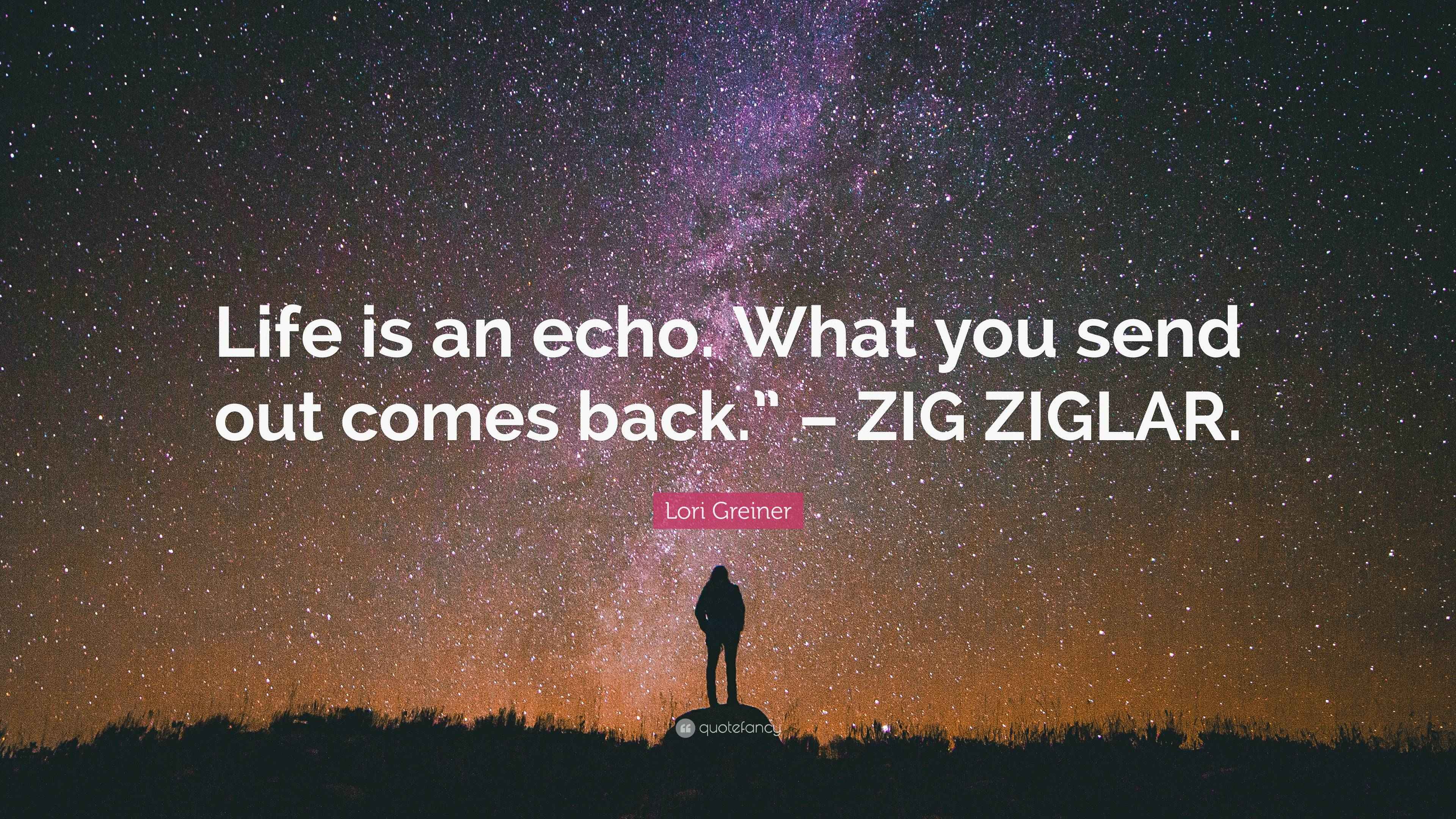 Lori Greiner Quote: “Life is an echo. What you send out comes back ...