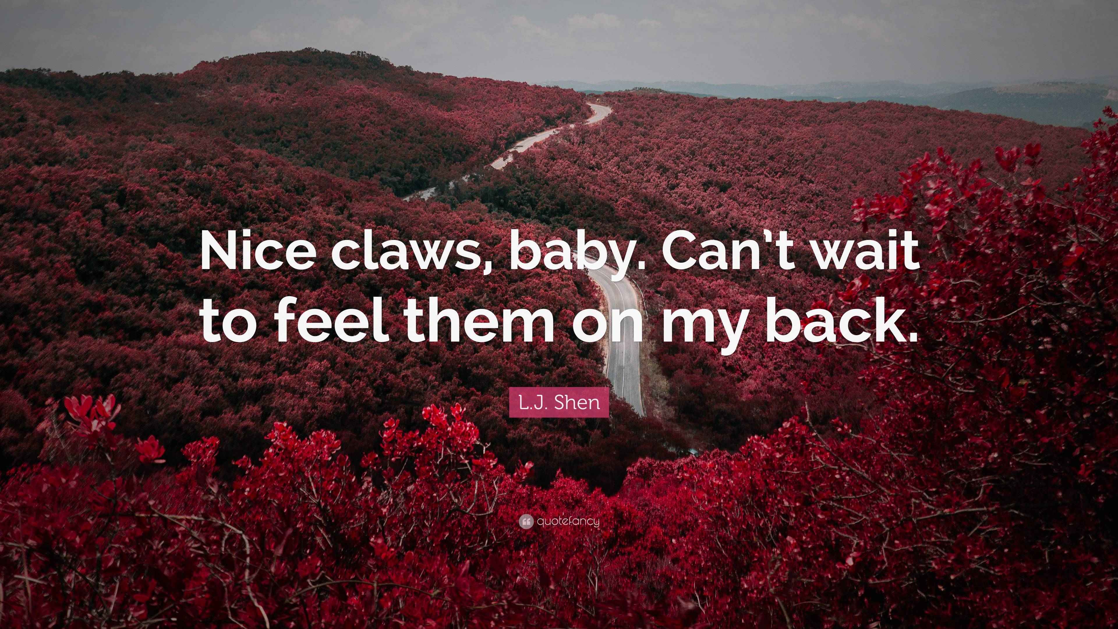 L.J. Shen Quote: “Nice claws, baby. Can’t wait to feel them on my back.”