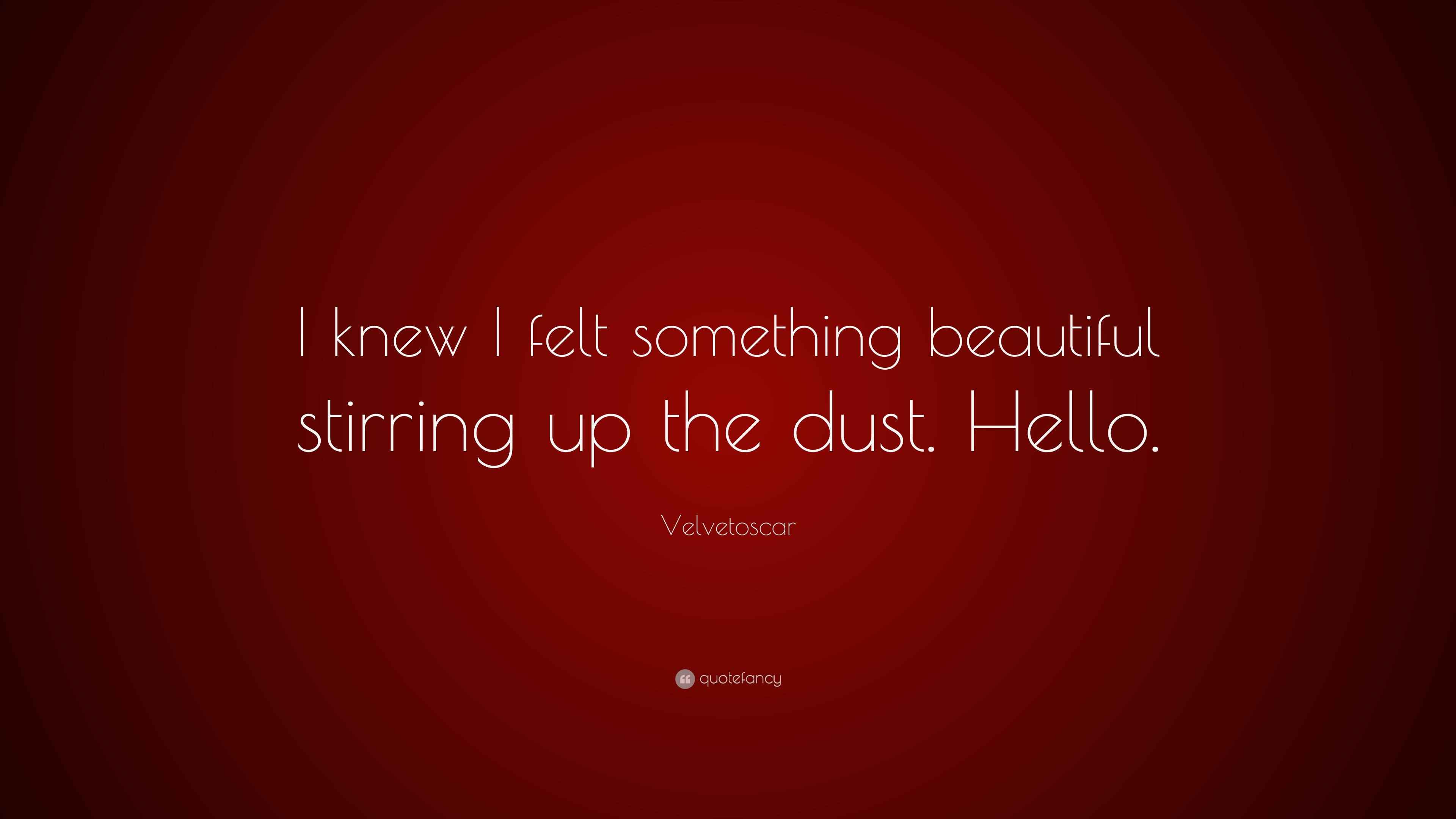 Velvetoscar Quote: “I knew I felt something beautiful stirring up the ...