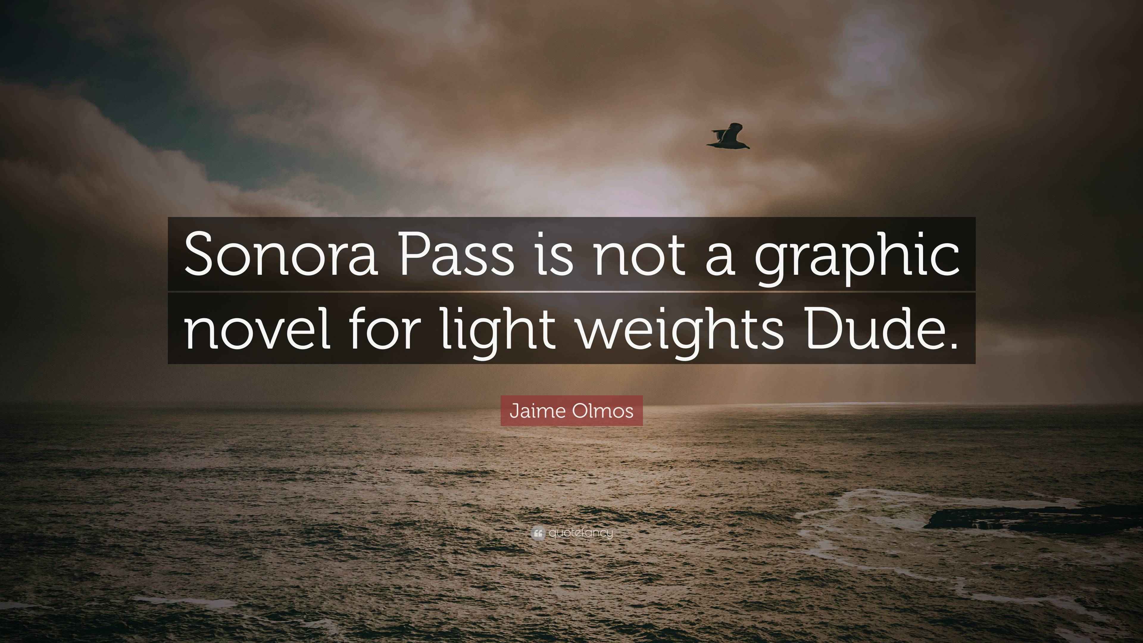 Jaime Olmos Quote: “Sonora Pass is not a graphic novel for light ...