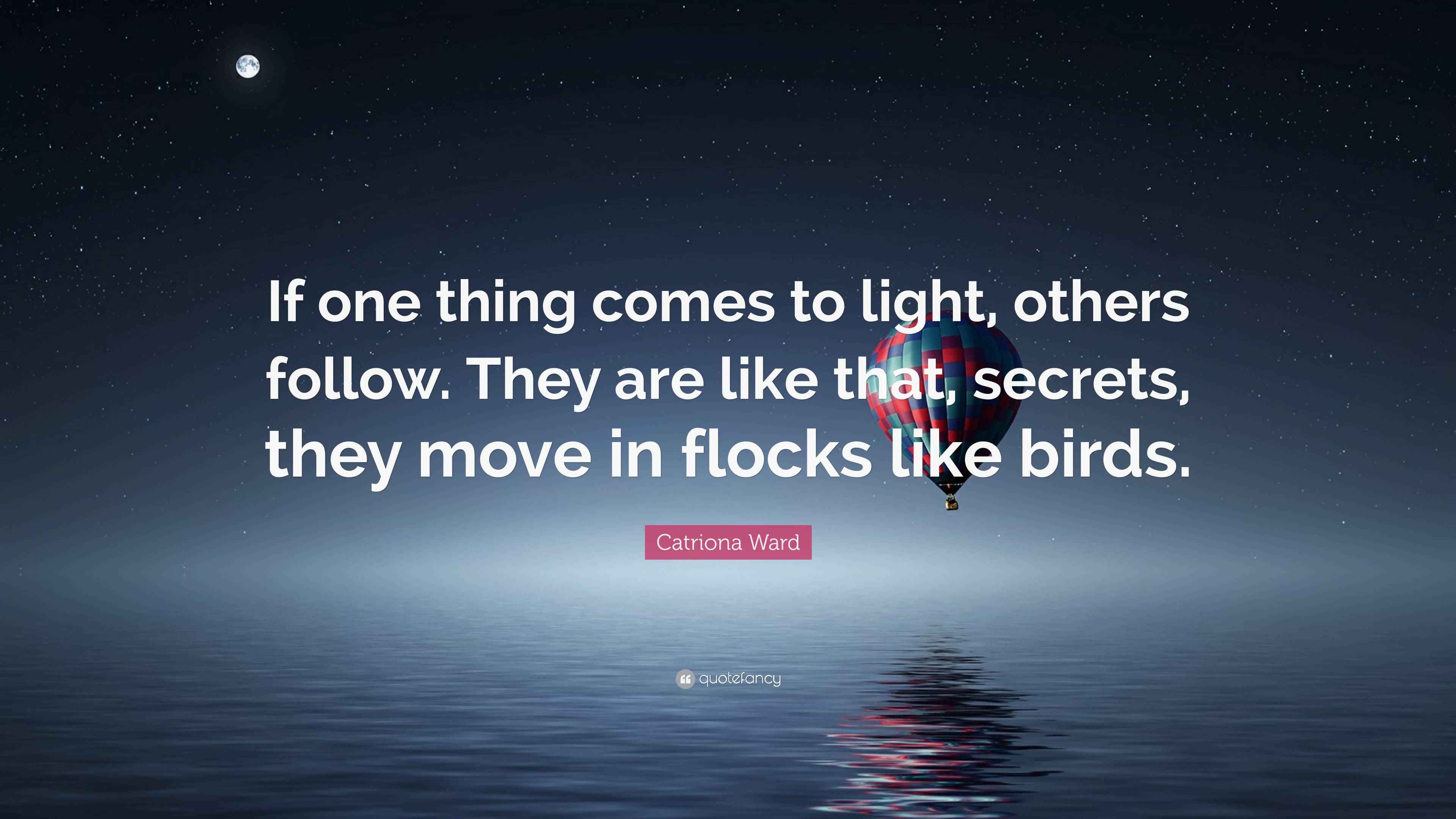 Catriona Ward Quote: “If one thing comes to light, others follow. They ...