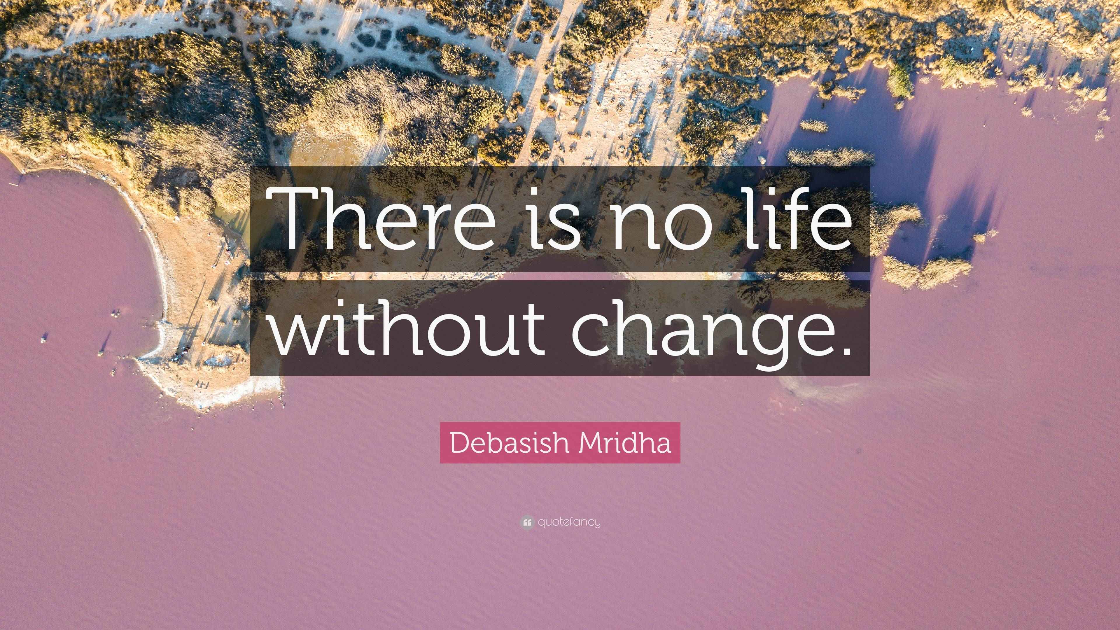Debasish Mridha Quote: “There is no life without change.”
