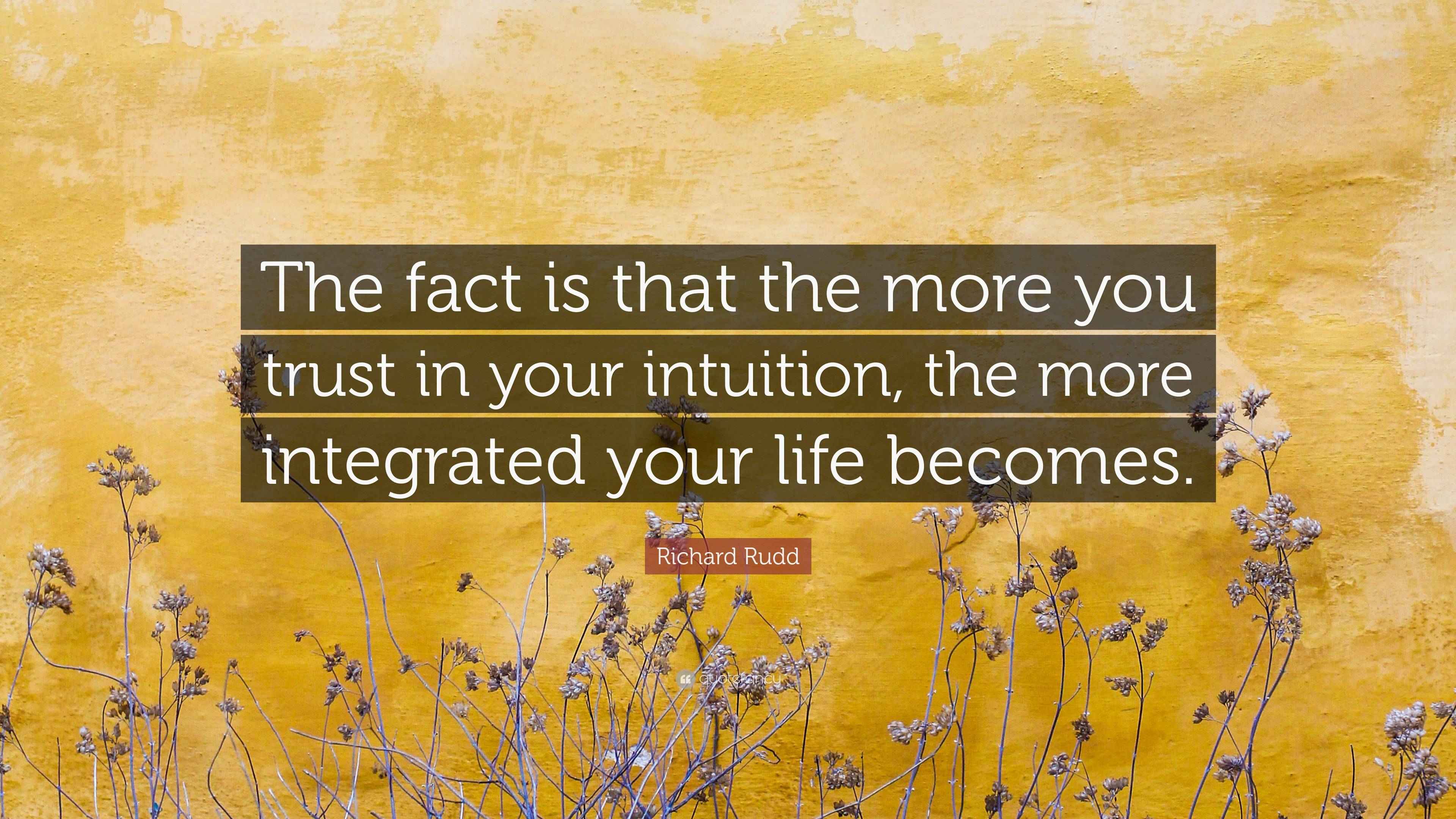 Richard Rudd Quote: “The fact is that the more you trust in your ...