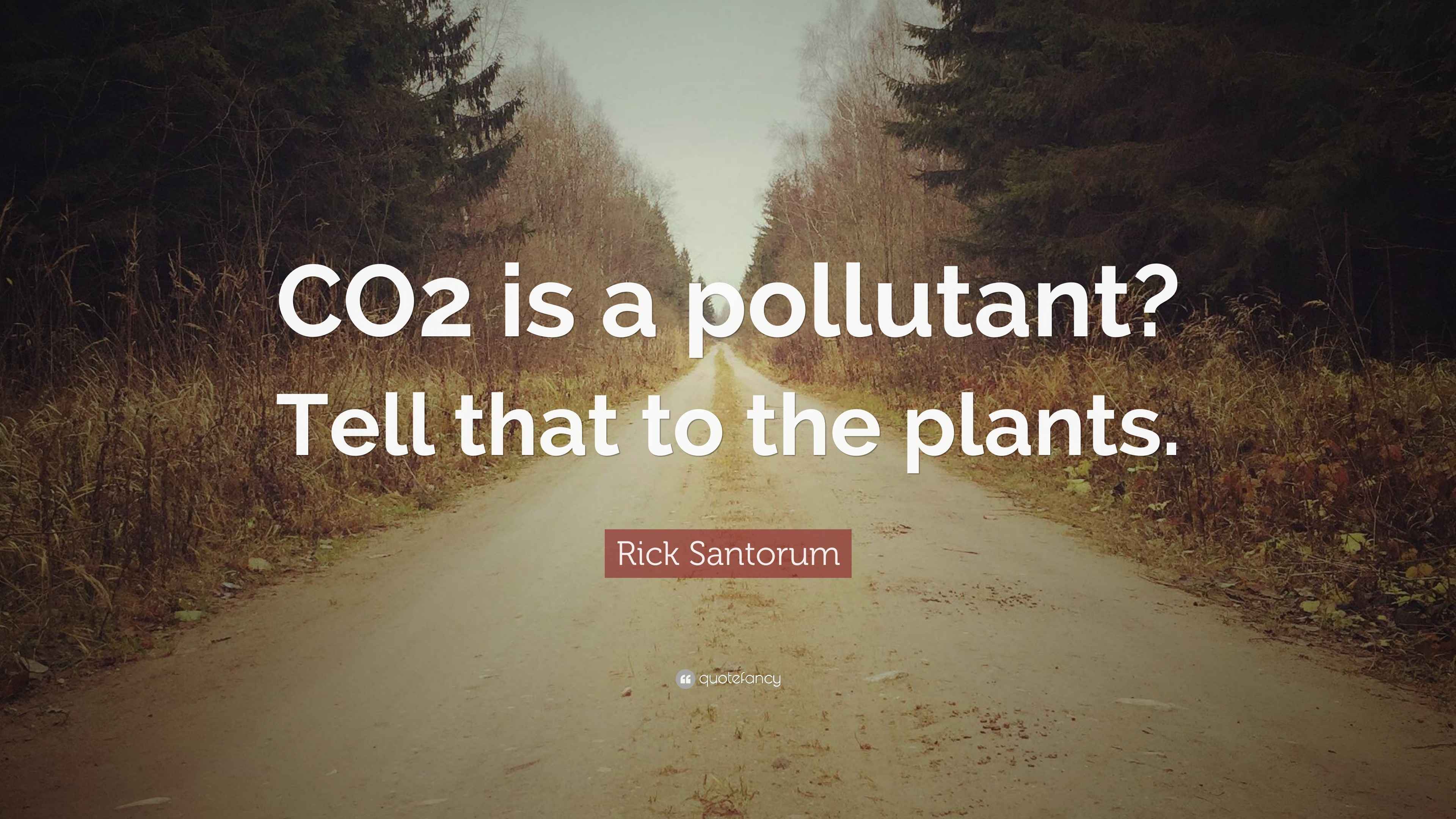 Rick Santorum Quote: “CO2 is a pollutant? Tell that to the plants.”