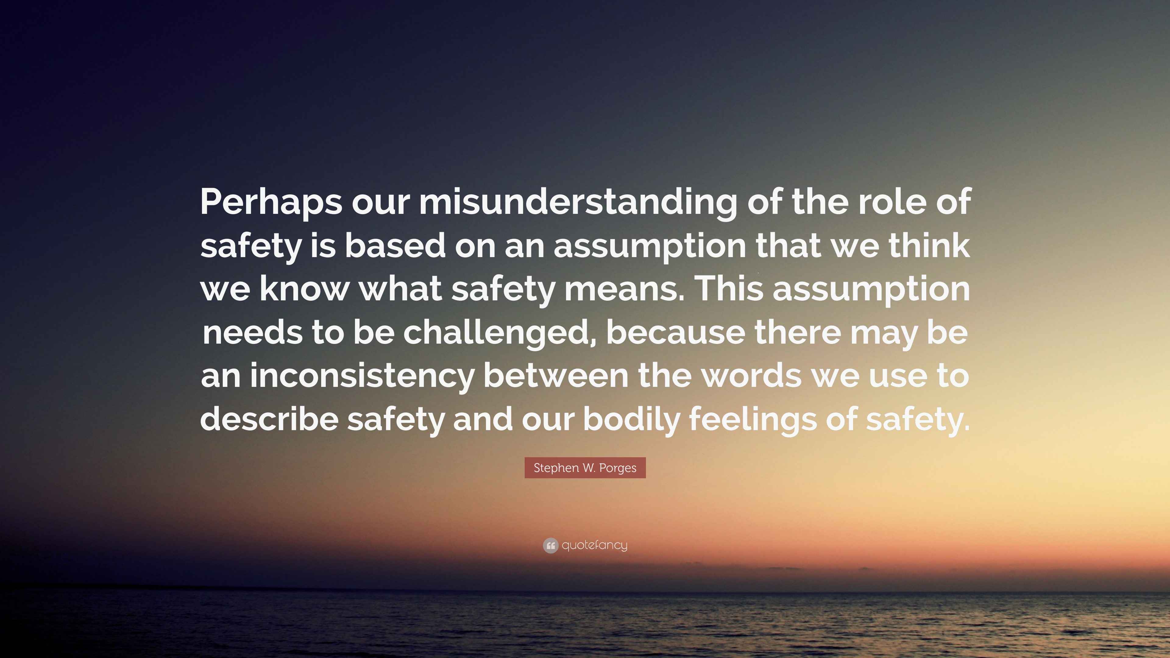 Stephen W. Porges Quote: “Perhaps our misunderstanding of the role of ...