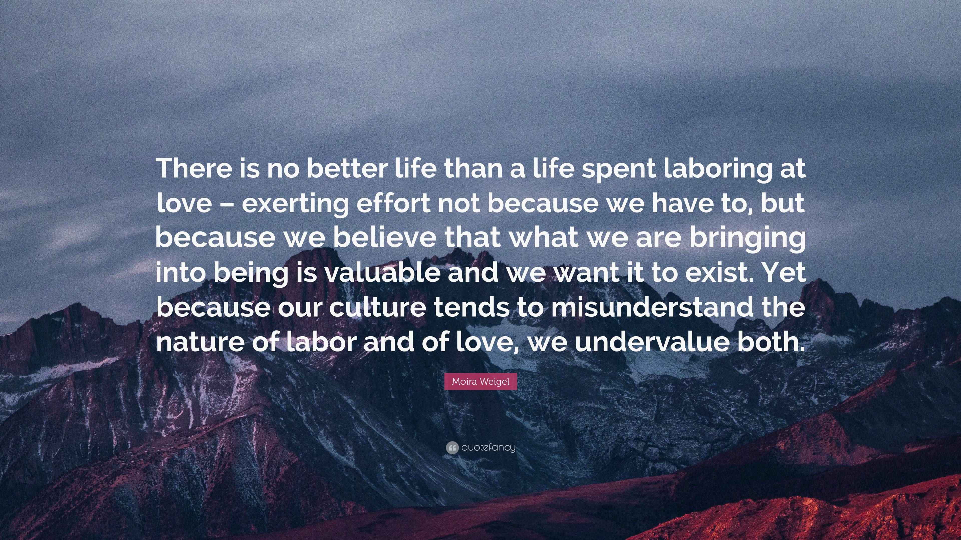 Moira Weigel Quote: “There is no better life than a life spent laboring ...