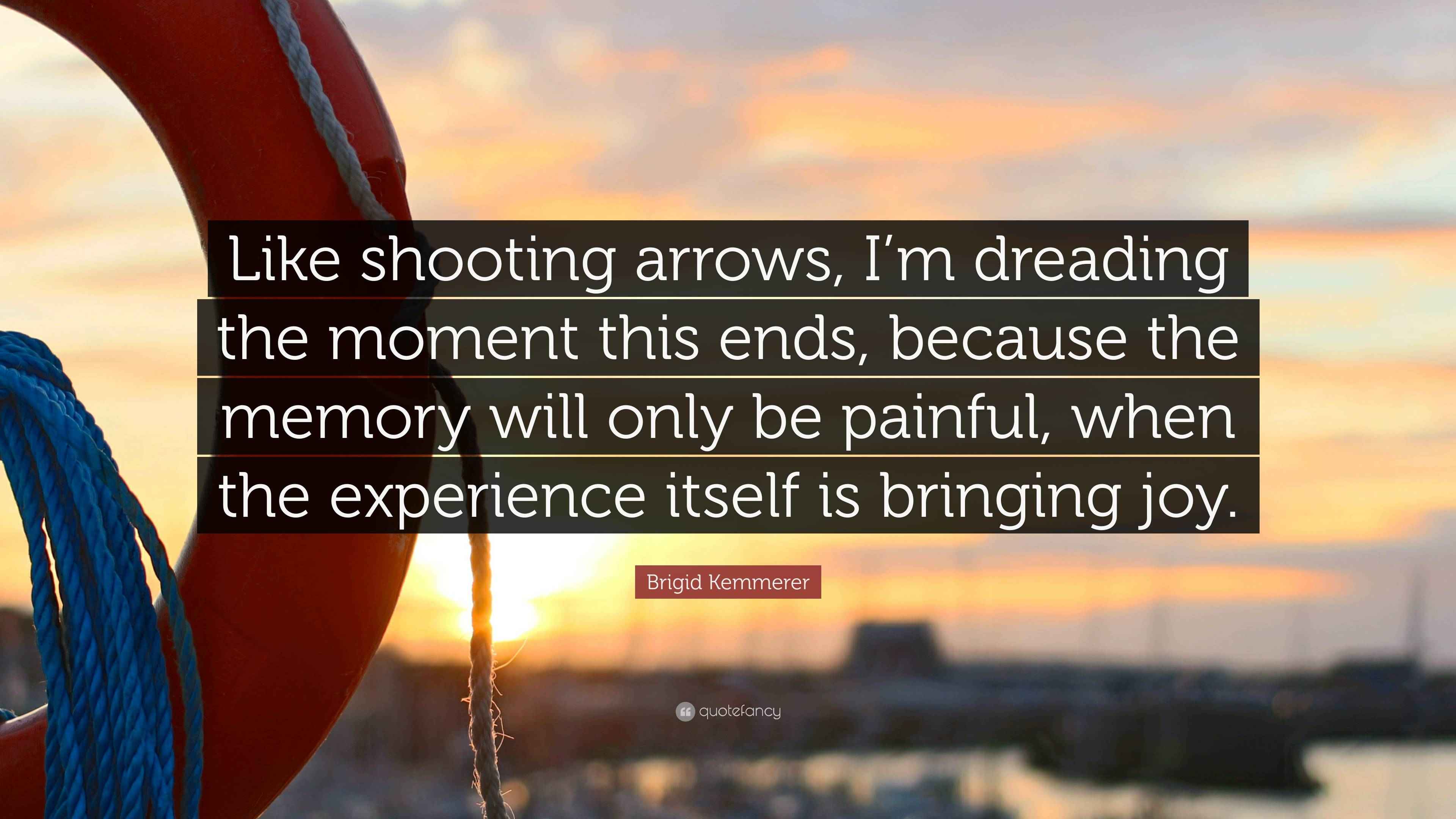 Brigid Kemmerer Quote: “Like shooting arrows, I’m dreading the moment ...