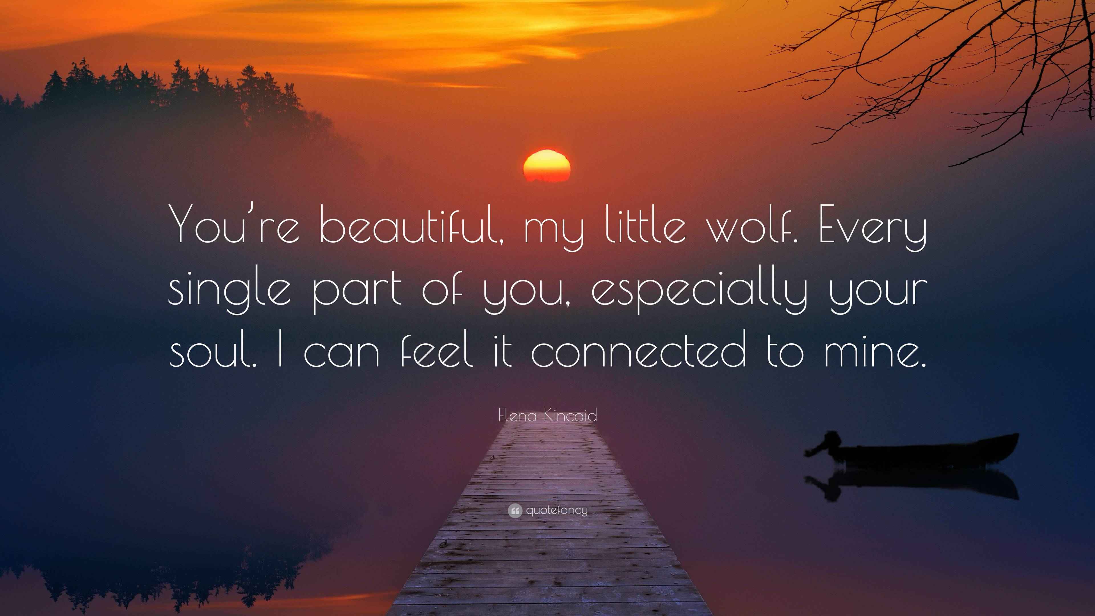 Elena Kincaid Quote: “You’re beautiful, my little wolf. Every single ...