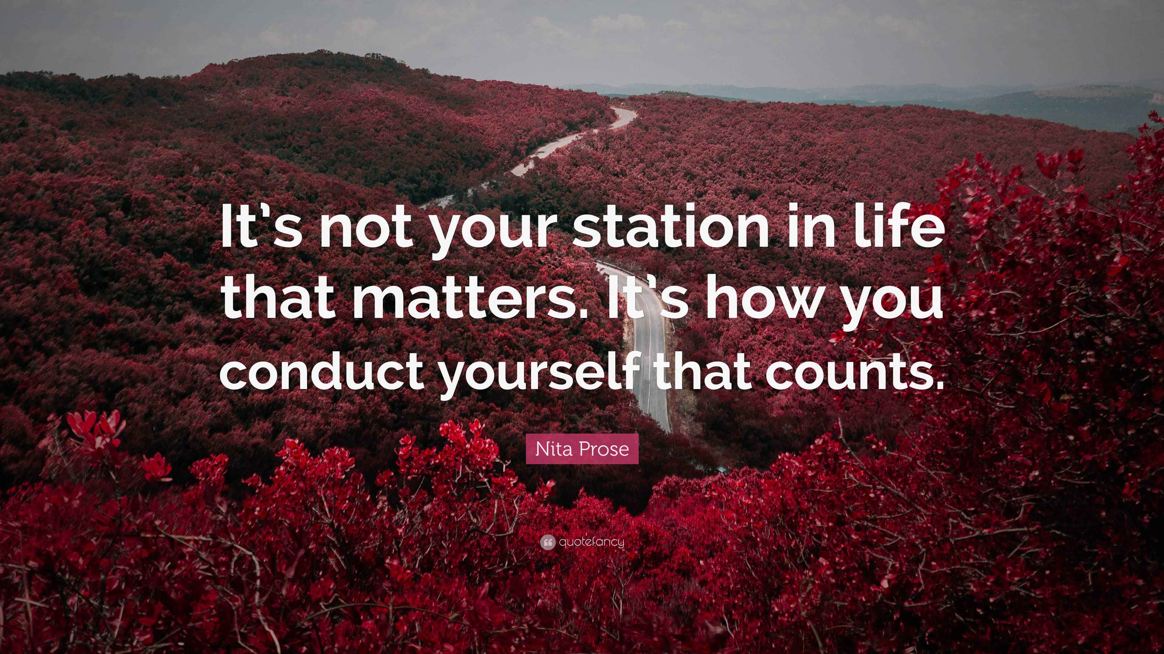Nita Prose Quote: “It’s not your station in life that matters. It’s how ...