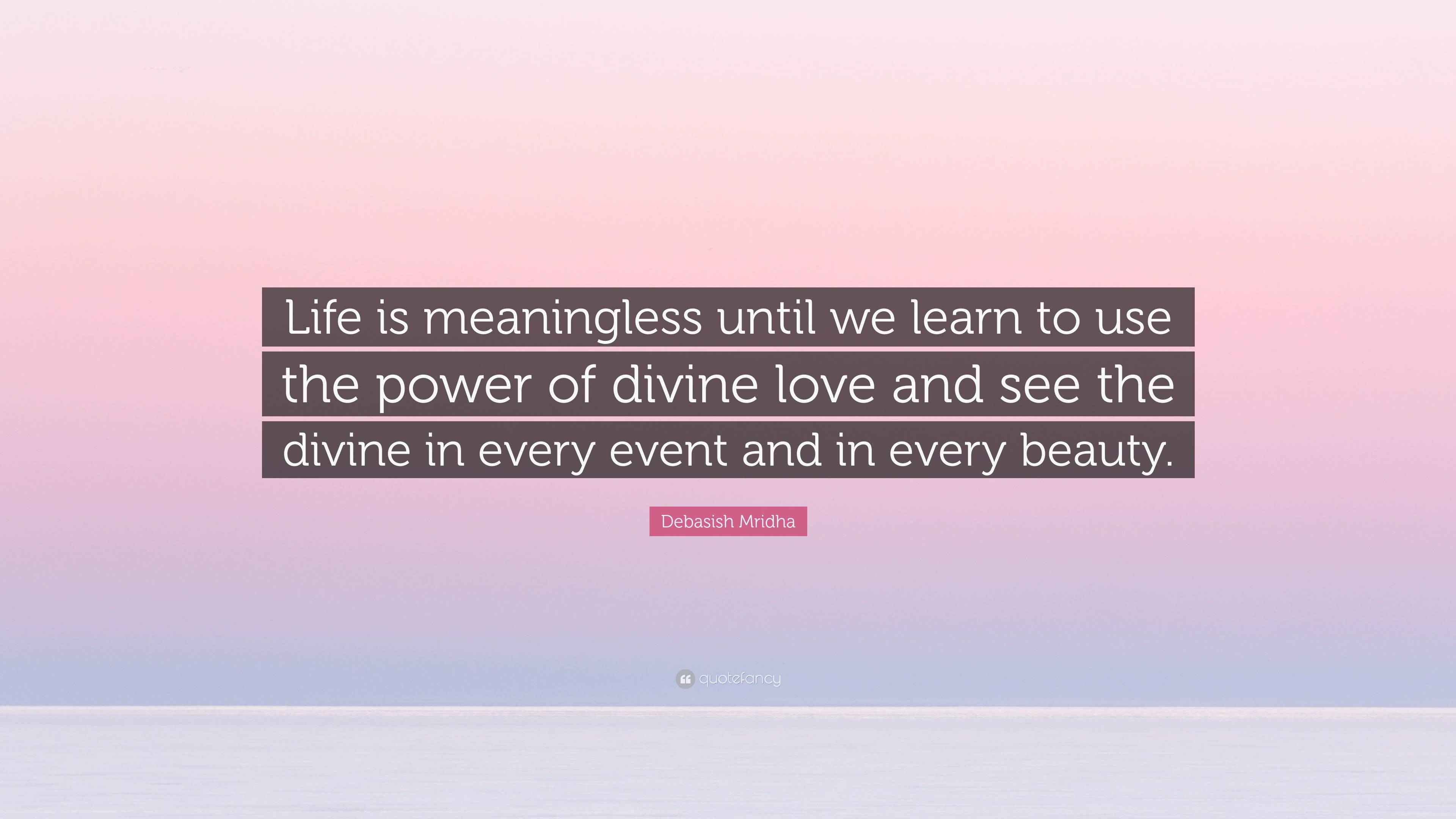 Debasish Mridha Quote: “Life is meaningless until we learn to use the ...