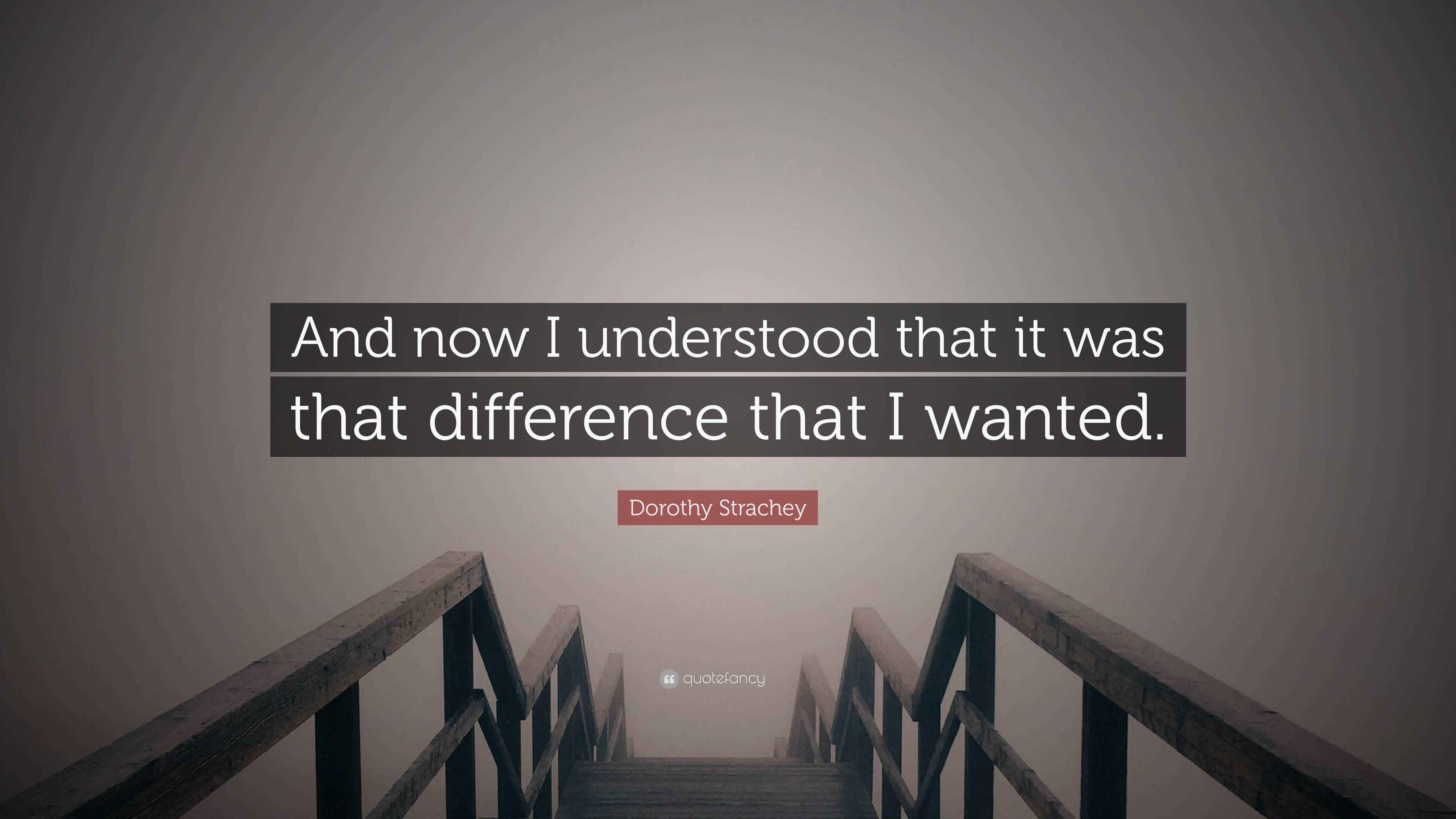Dorothy Strachey Quote: “And now I understood that it was that ...