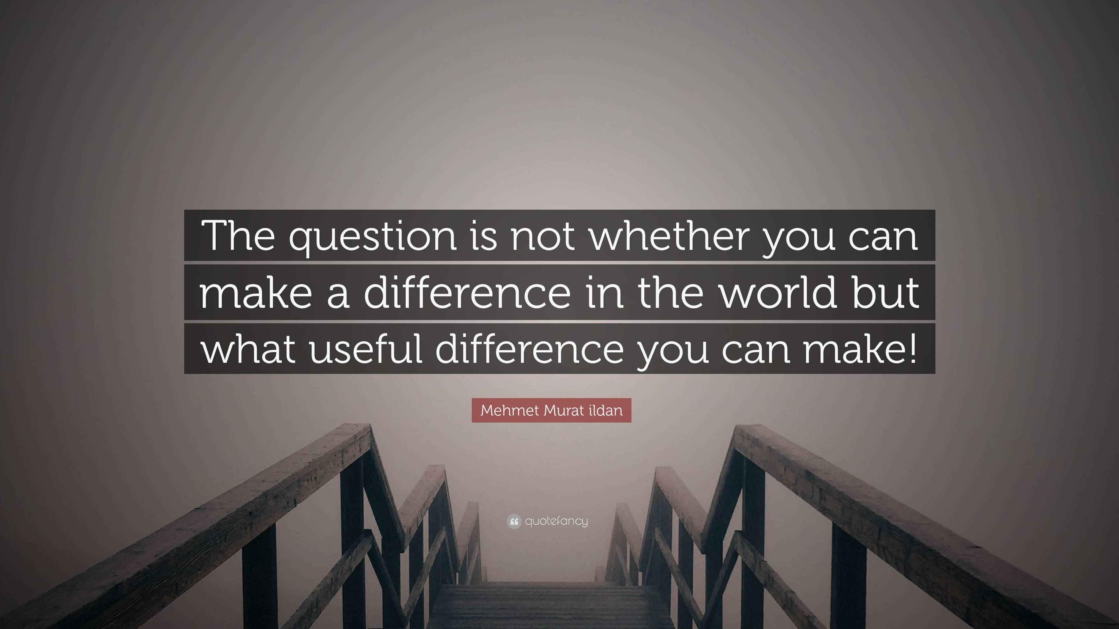 Mehmet Murat ildan Quote: “The question is not whether you can make a ...