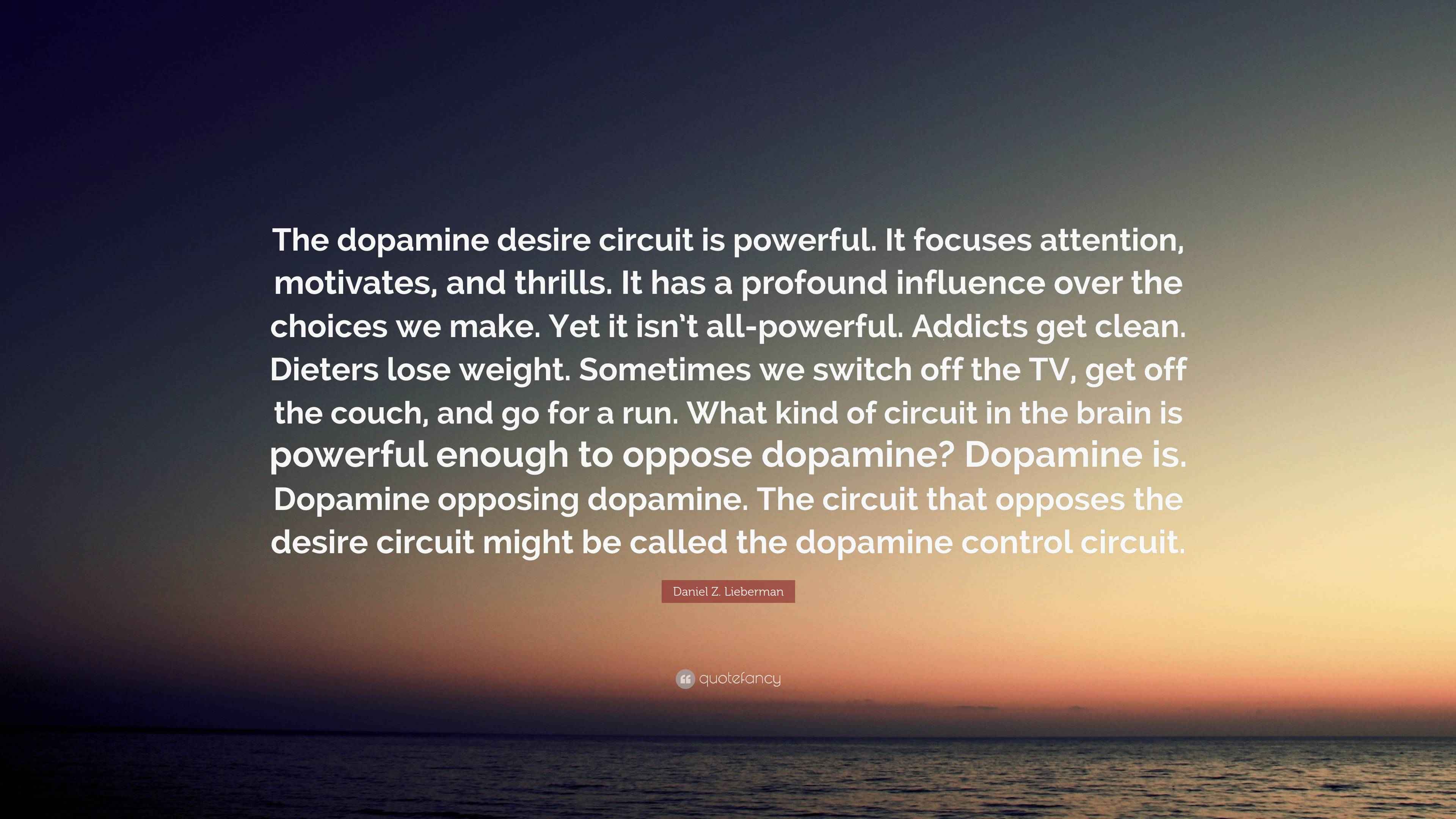 Daniel Z. Lieberman Quote: “The dopamine desire circuit is powerful. It ...
