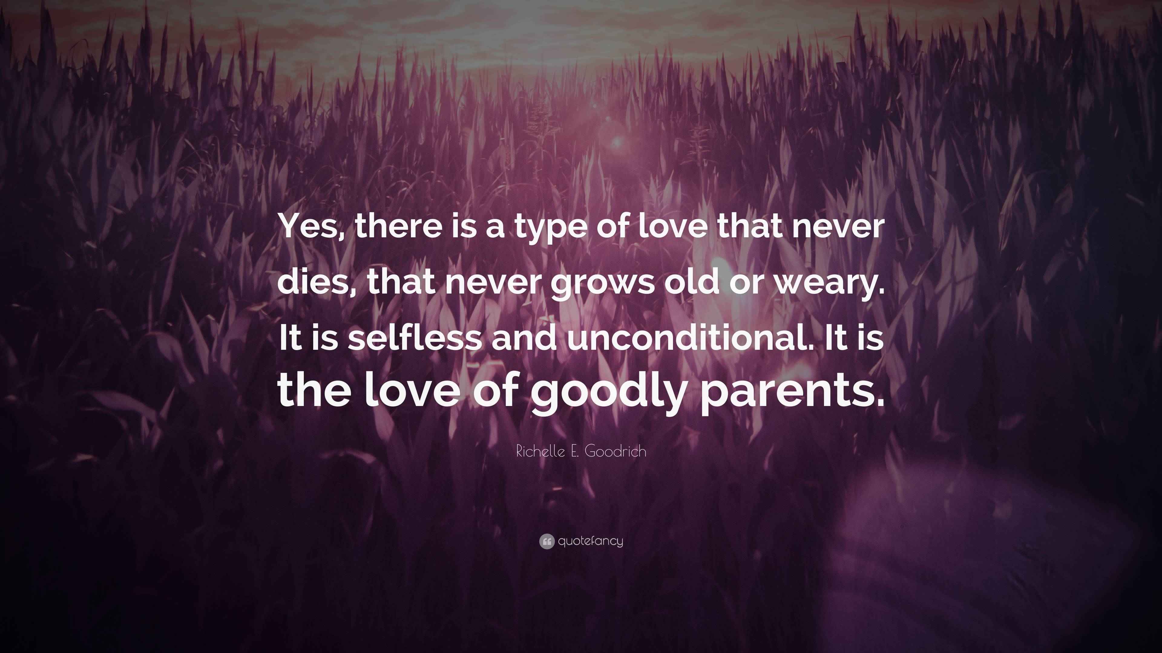Richelle E. Goodrich Quote: “Yes, there is a type of love that never ...