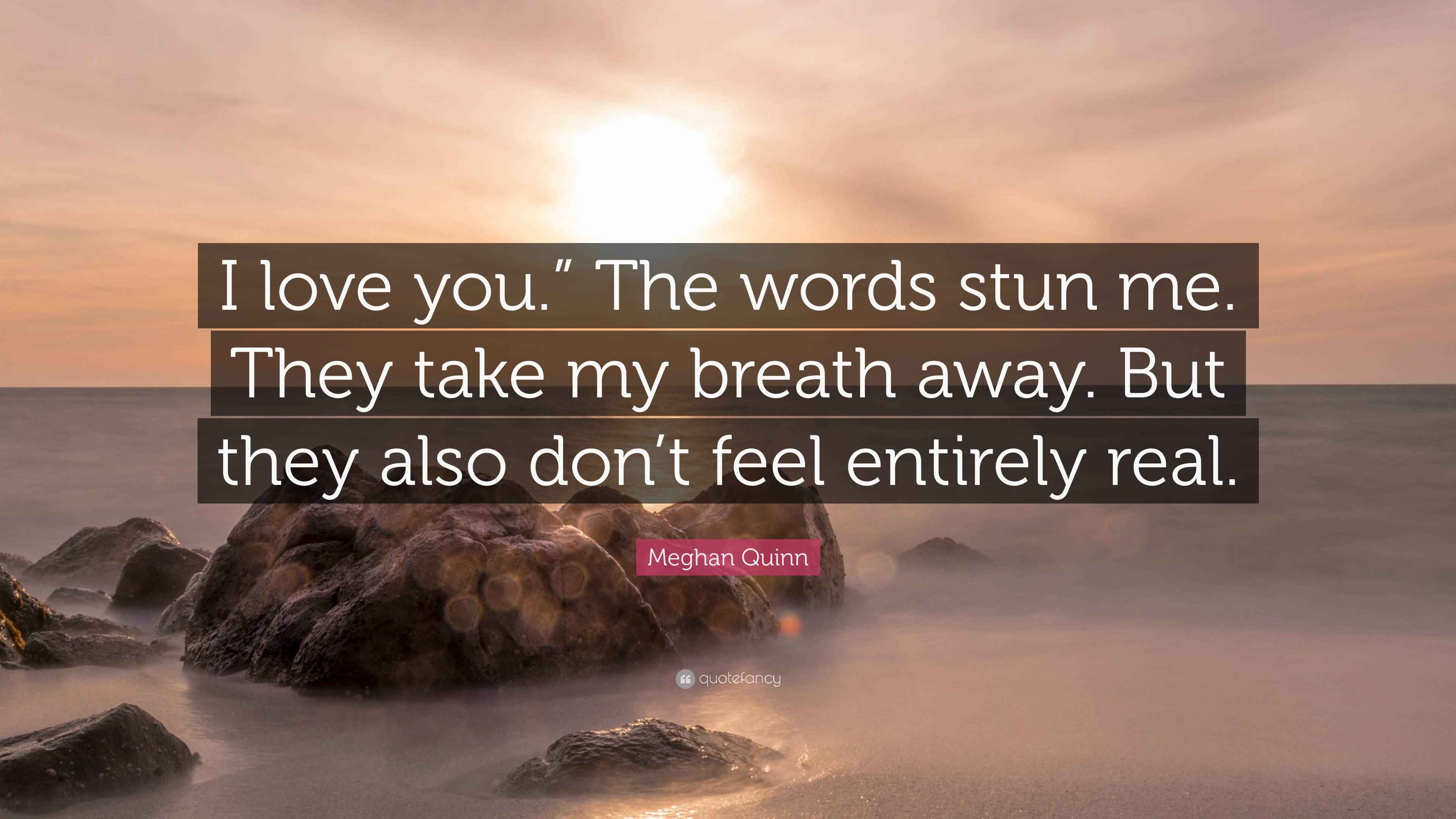 Meghan Quinn Quote: “I love you.” The words stun me. They take my ...