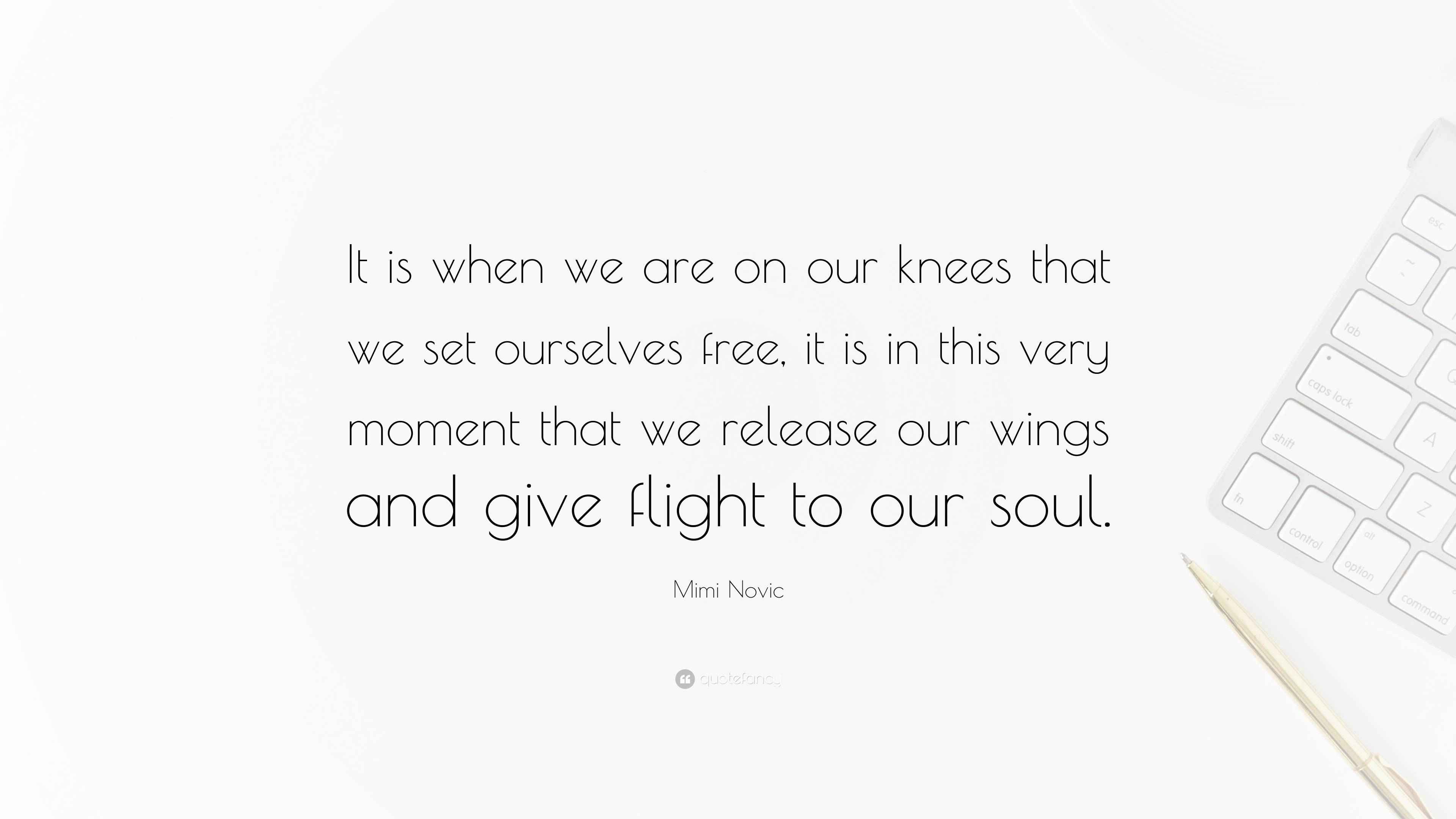Mimi Novic Quote: “It is when we are on our knees that we set ourselves ...
