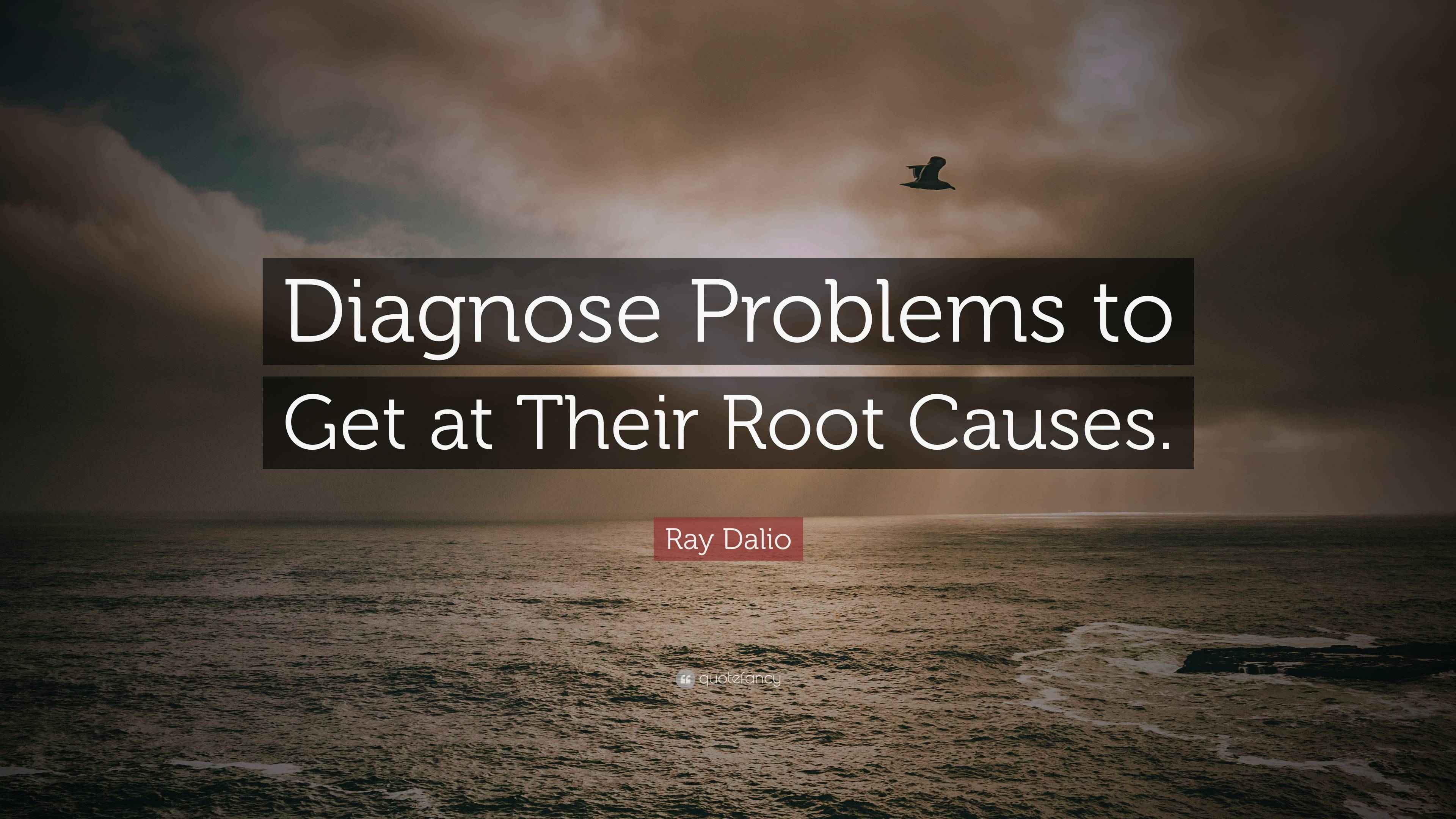 Ray Dalio Quote: “Diagnose Problems to Get at Their Root Causes.”