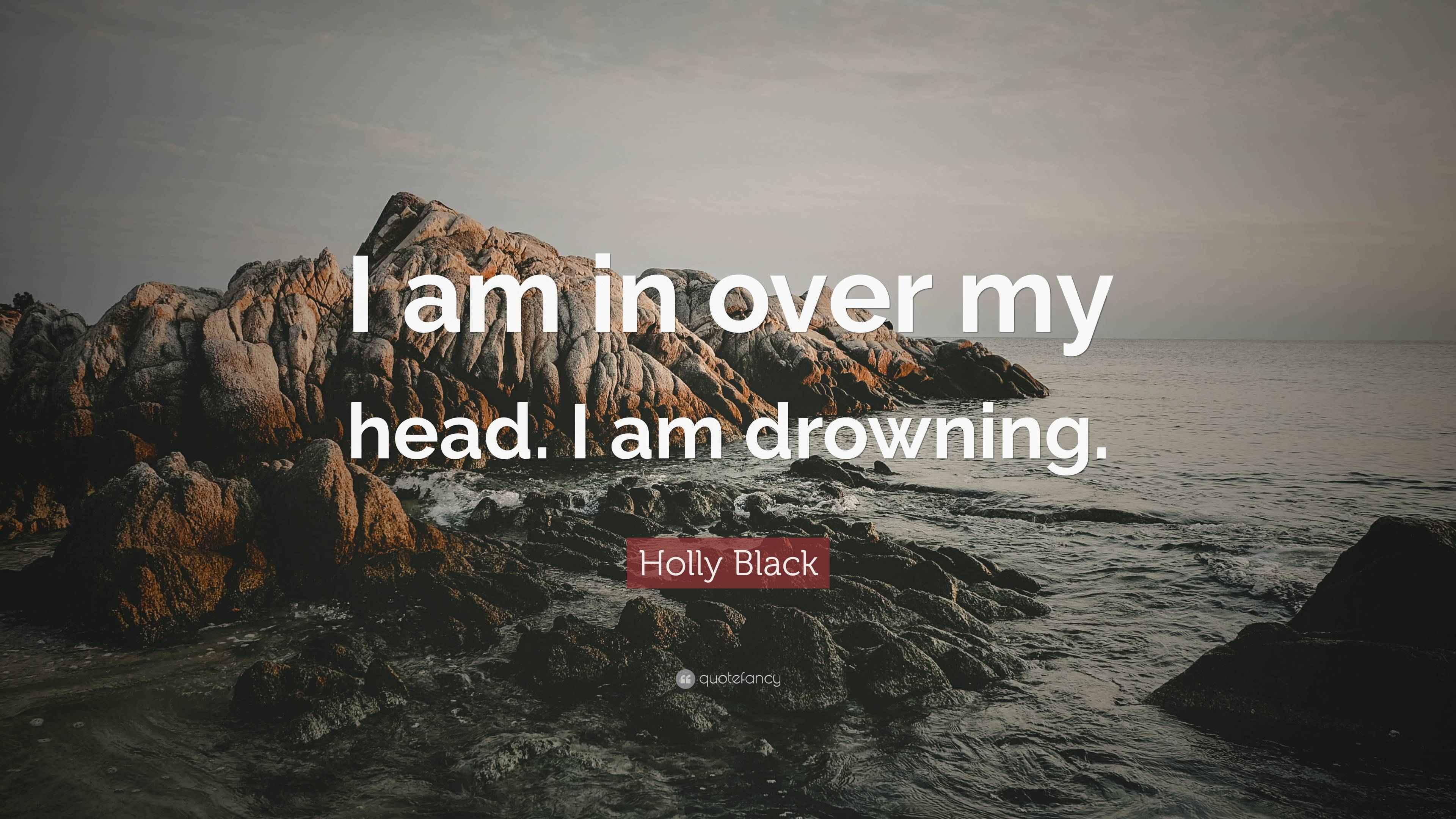 Holly Black Quote: “I am in over my head. I am drowning.”