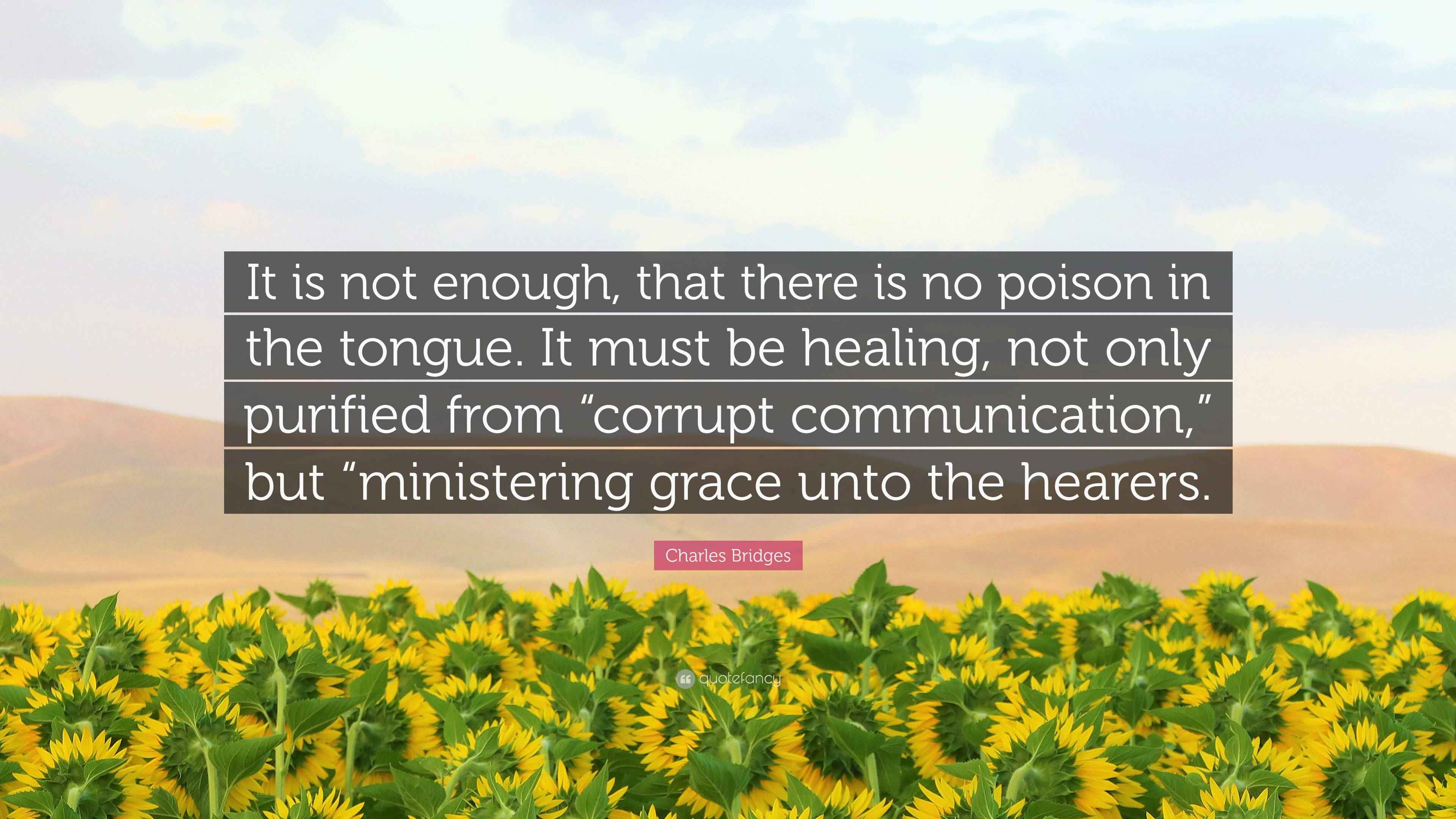 Charles Bridges Quote: “It is not enough, that there is no poison in ...