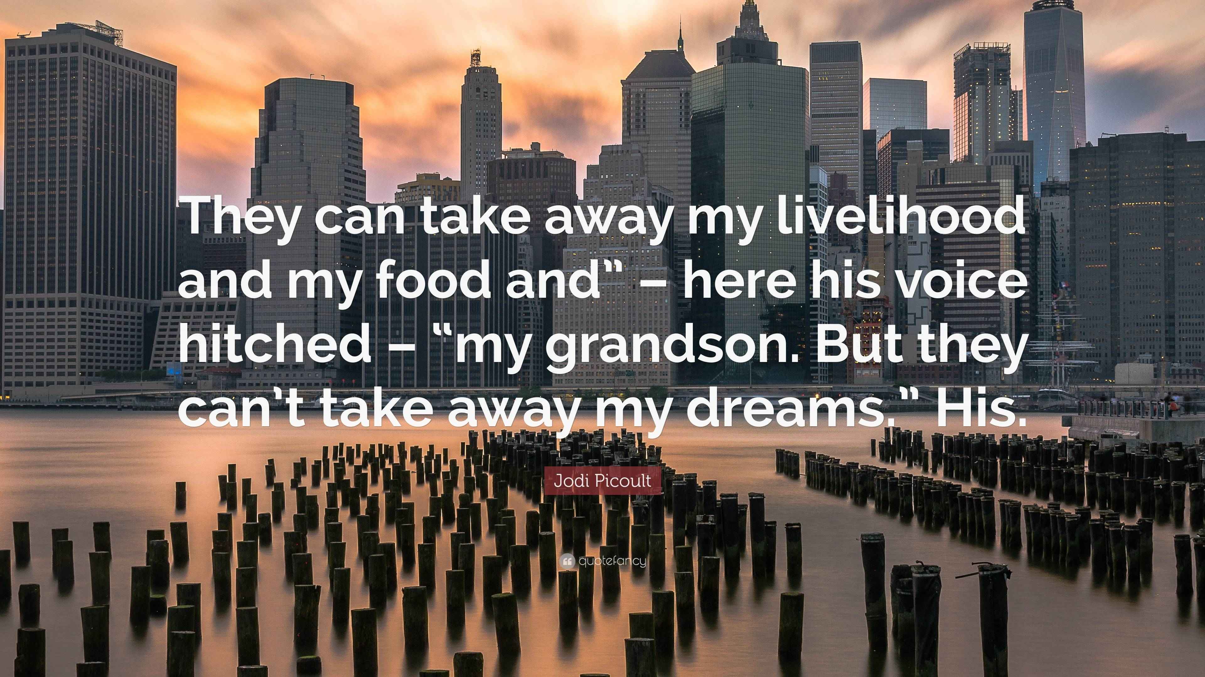 Jodi Picoult Quote: “They can take away my livelihood and my food and ...